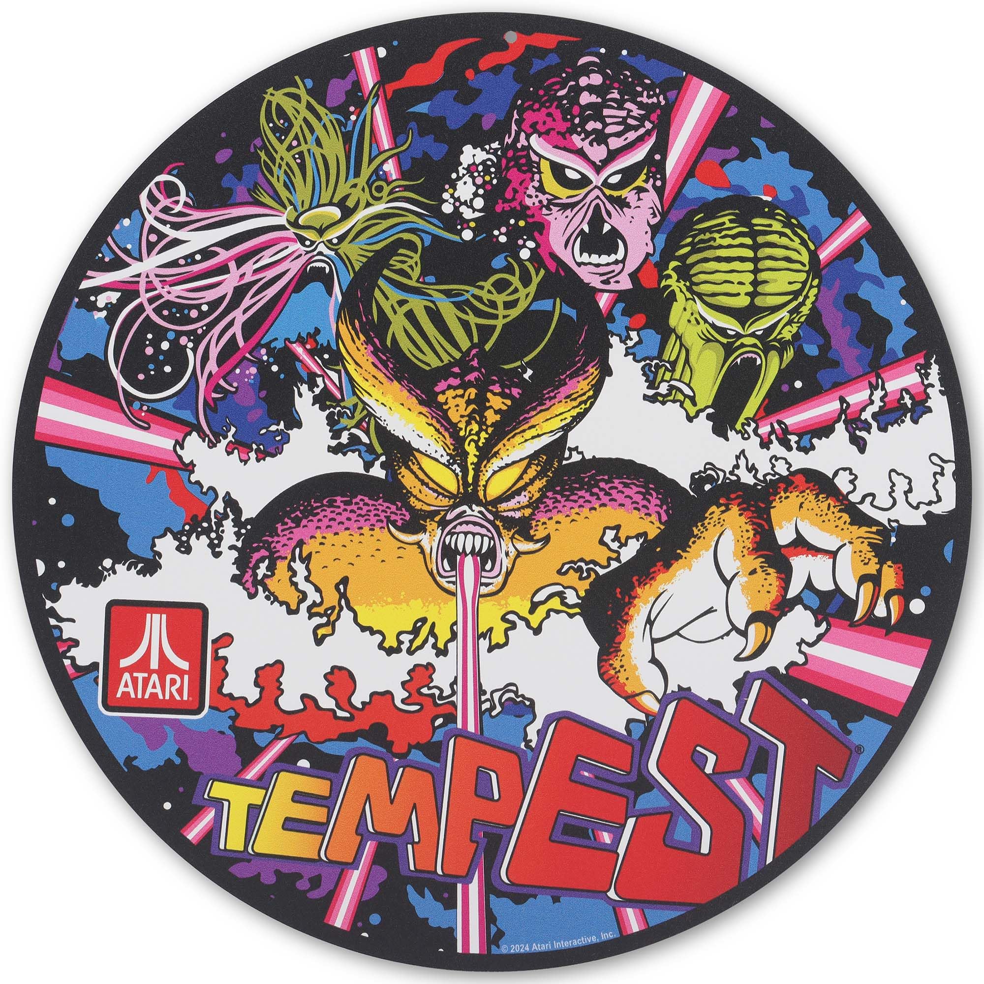 Amazon.com: Atari Tempest Logo Round Metal Sign - Vintage Atari Wall ...