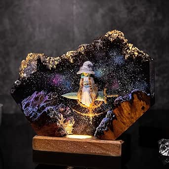 Rani Fly in Space, Resin Wood lamp, Rani Gifts, Elden Rings lamp, Gift ...