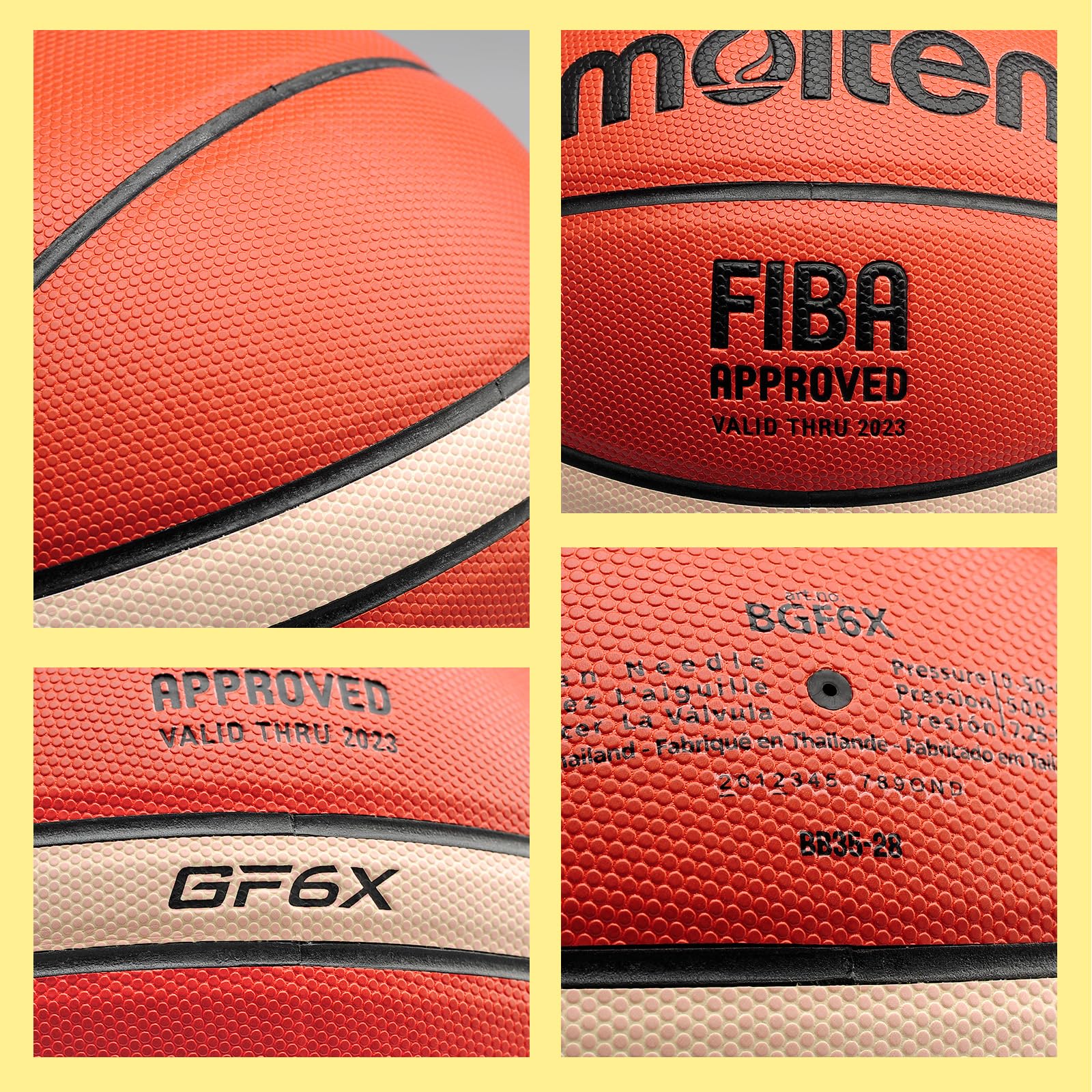 Snapklik.com : MOLTEN GF6X Basketball Recreational Ball
