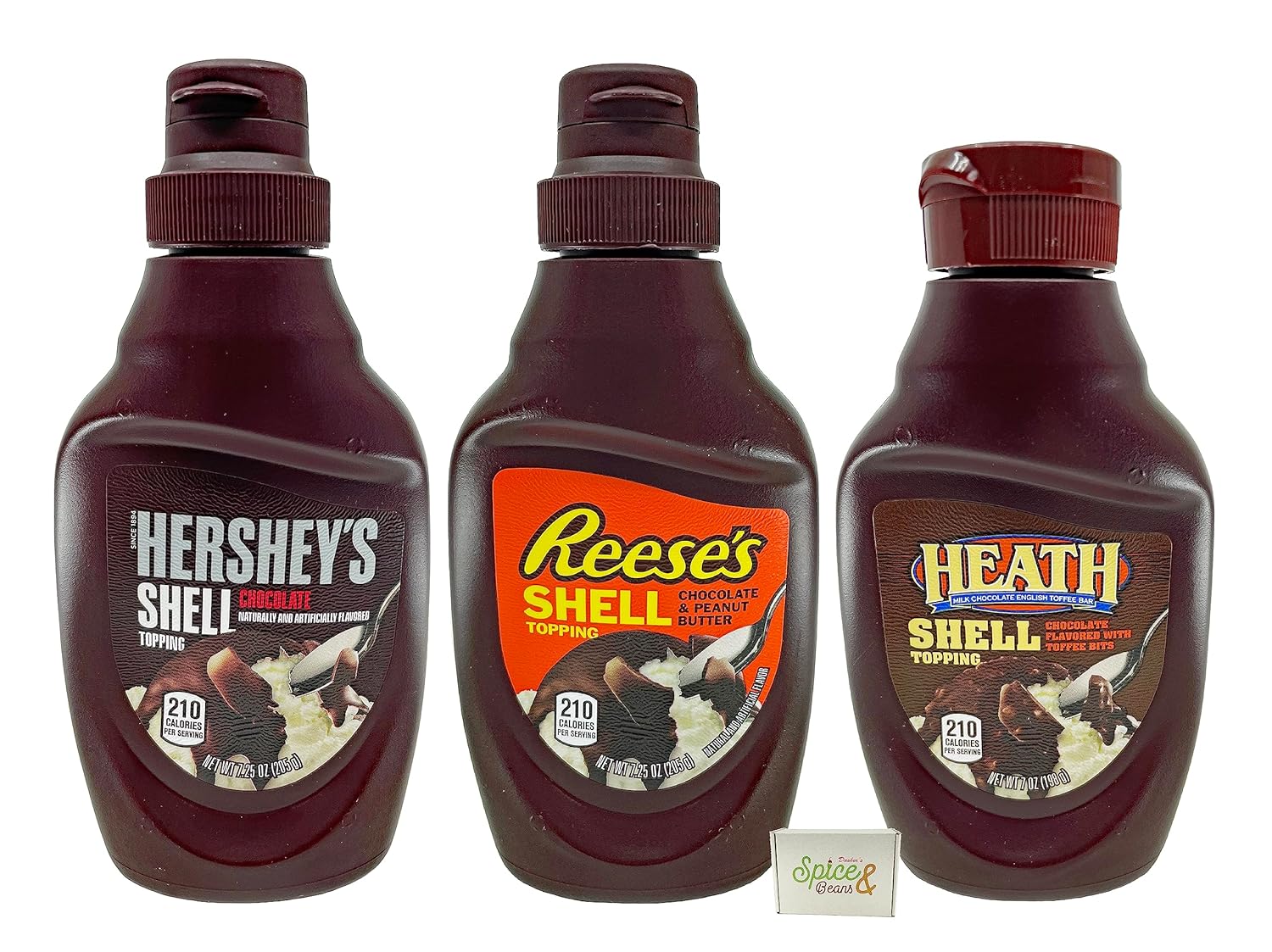 Amazon.com : Dessert Topping Shell Syrup 3 Pack | Hershey's Chocolate ...
