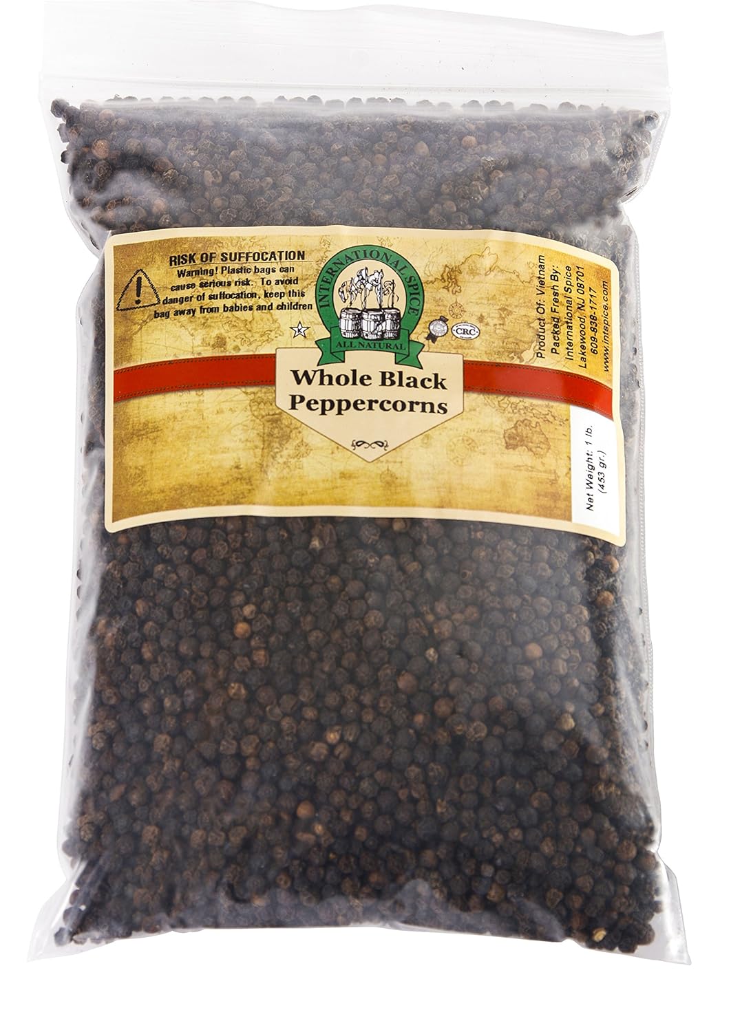 Amazon.com : Peppercorn (Whole)-Black, 16 Oz. bag - International Spice ...