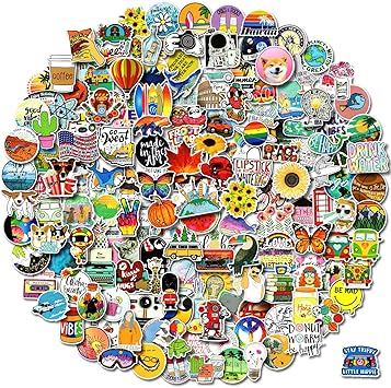 Amazon.com: 300 PCS Stickers Pack (50-850Pcs/Pack), Colorful VSCO ...