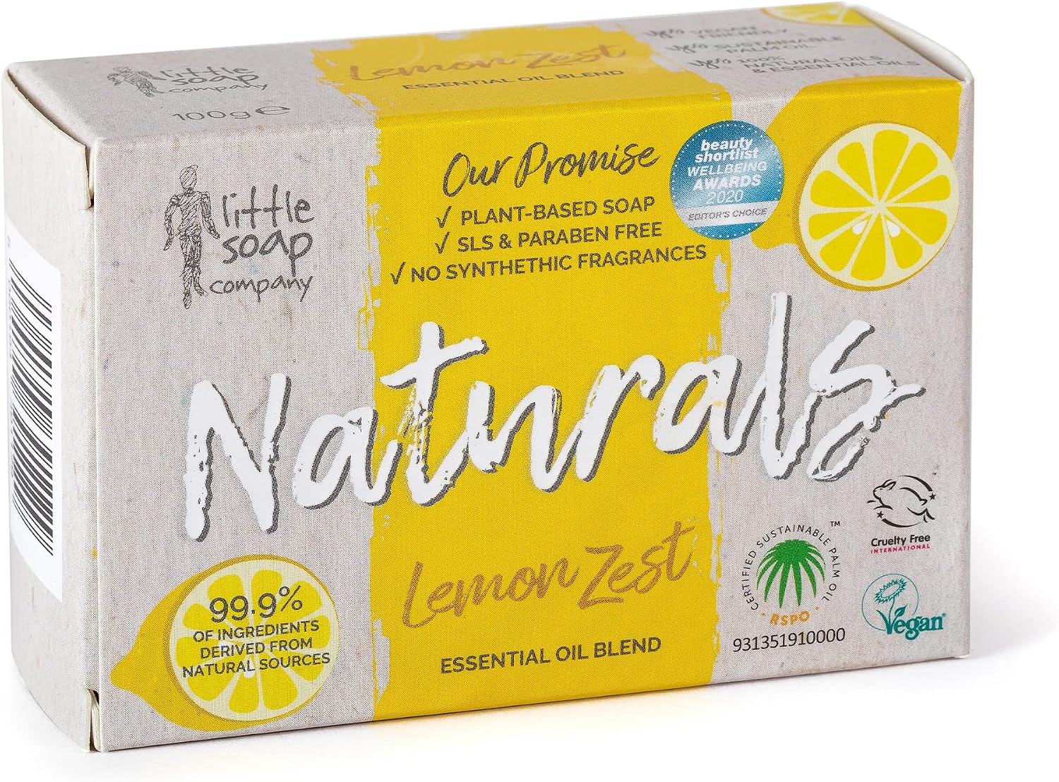 Little Soap Company Naturals Range - Bar Soap | Vegan, Cruelty Free, No ...