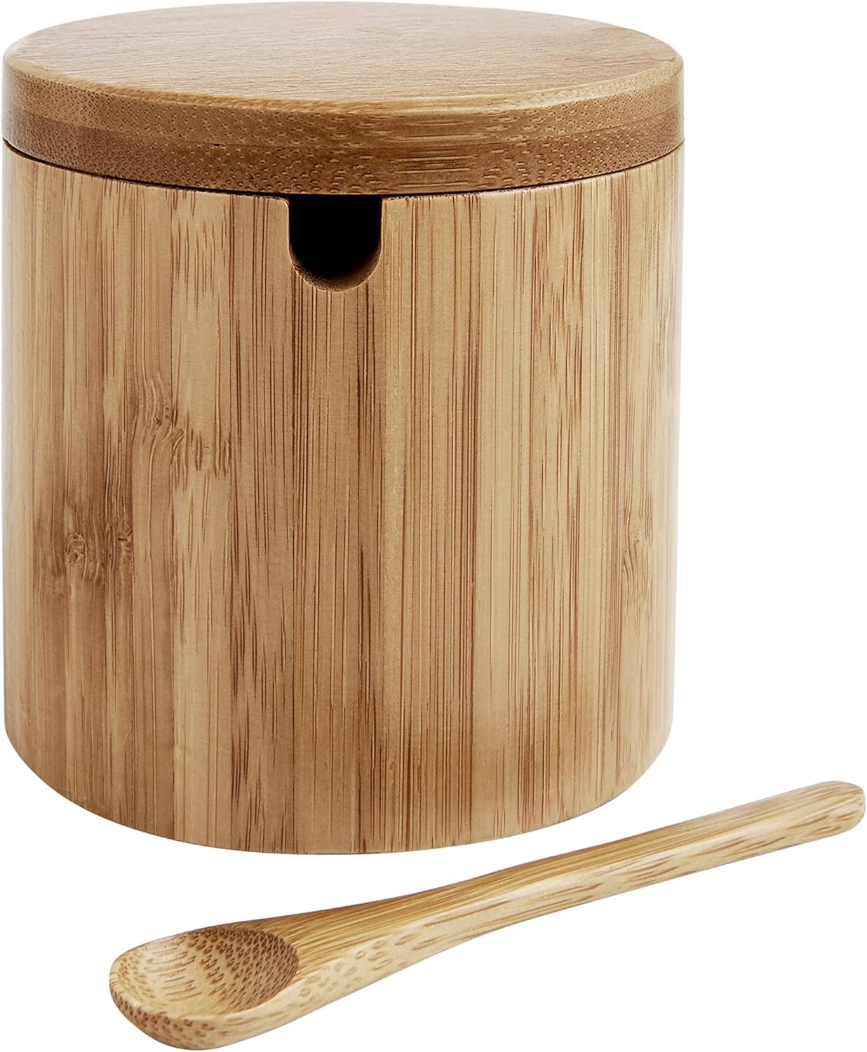 Amazon.com: Helen's Asian Kitchen Salt Box with Lid and Spoon, Natural ...