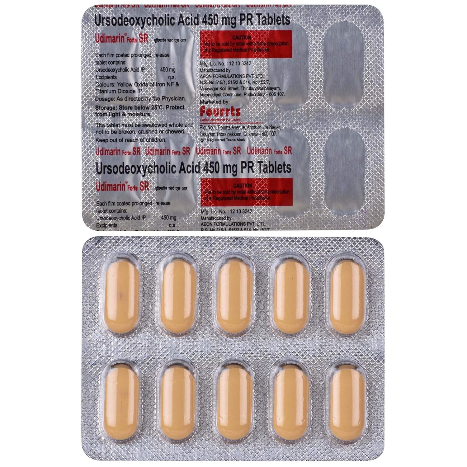 Udimarin Fort Sr 450 - Strip of 10 Tablets : Amazon.in: Health ...