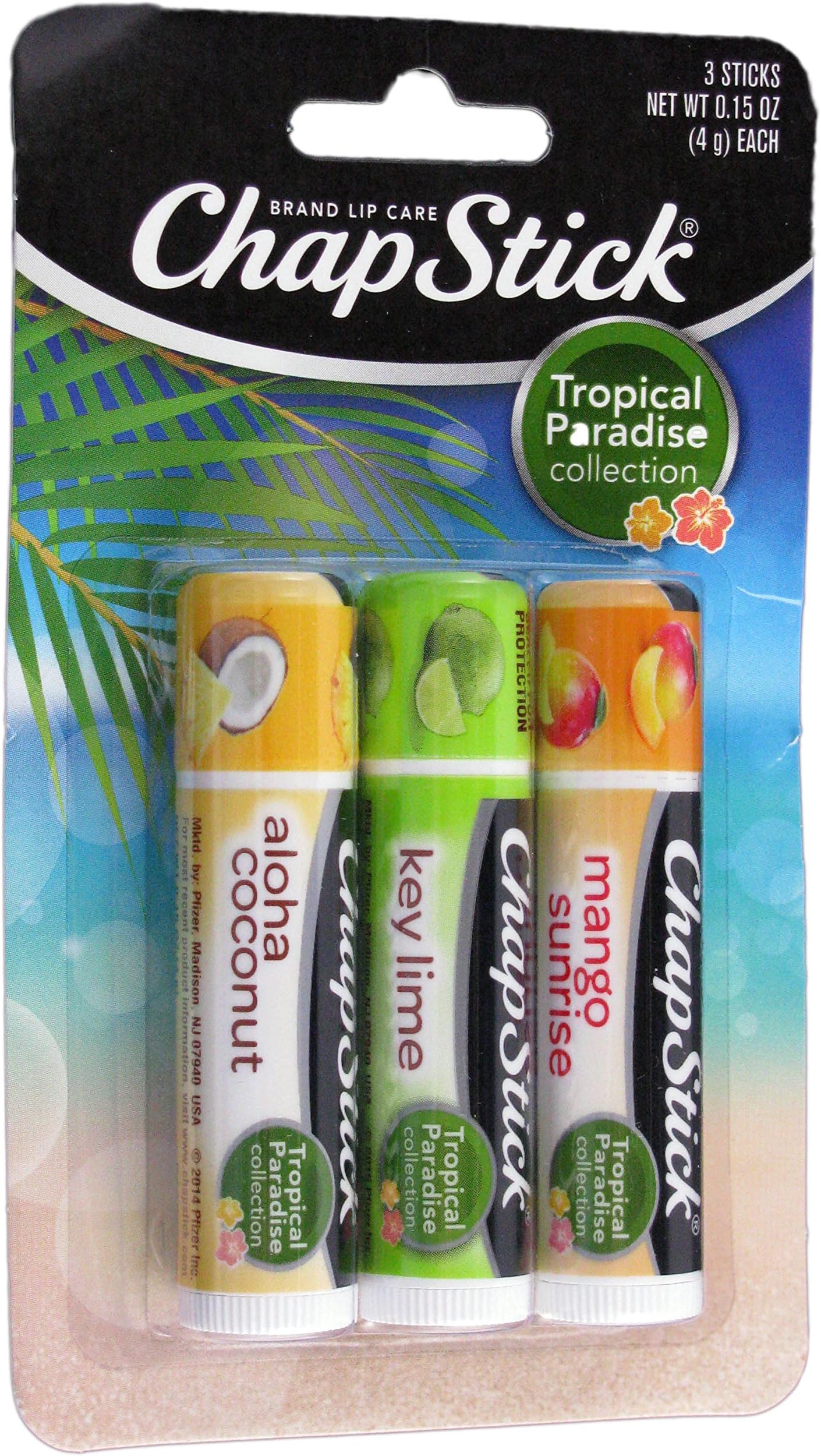 Amazon.com: Chapstick Tropical Paradise Collection Lip Care Size .15 ...