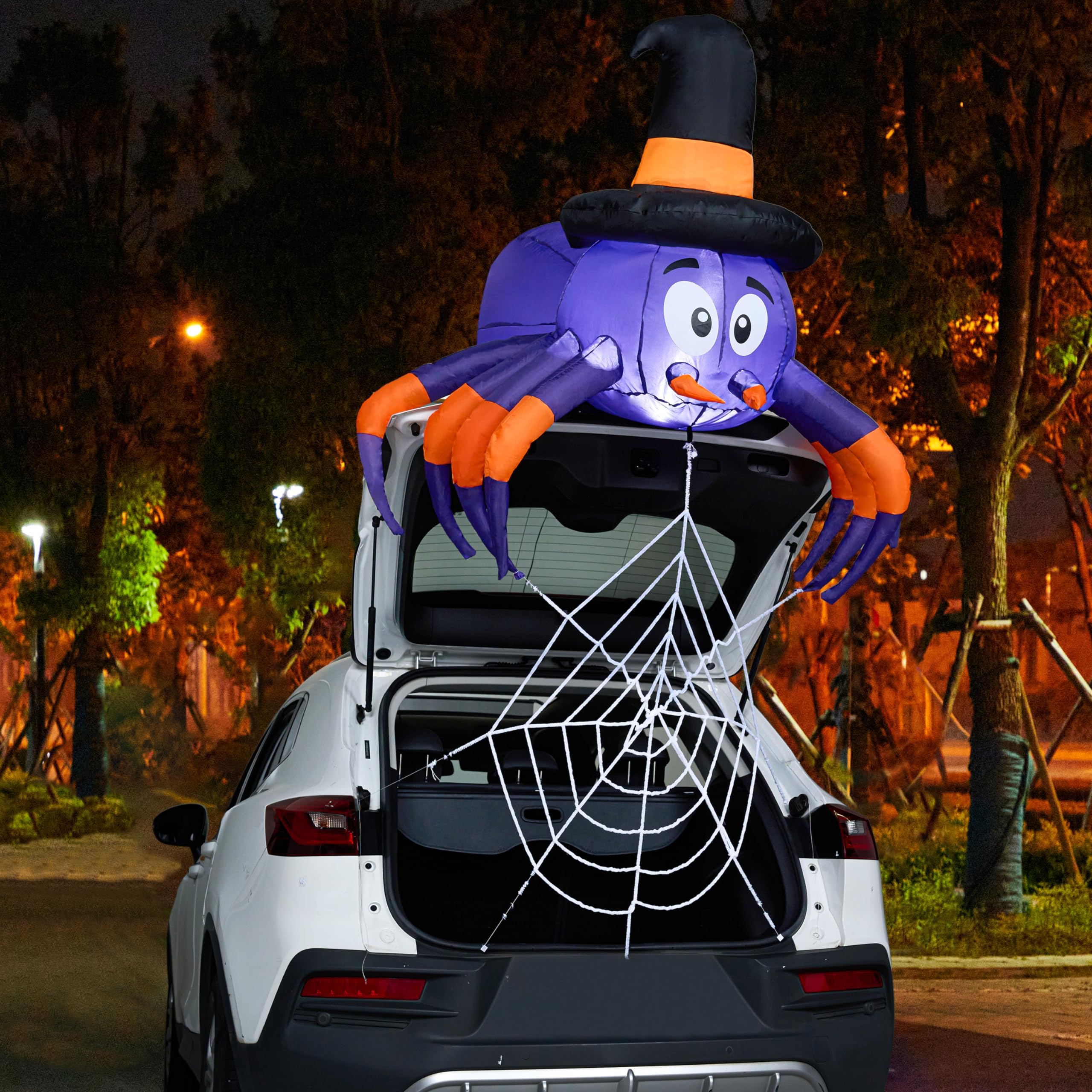 Amazon.com: 4 FT Halloween Inflatables Witch Outdoor Decorations, Trunk ...