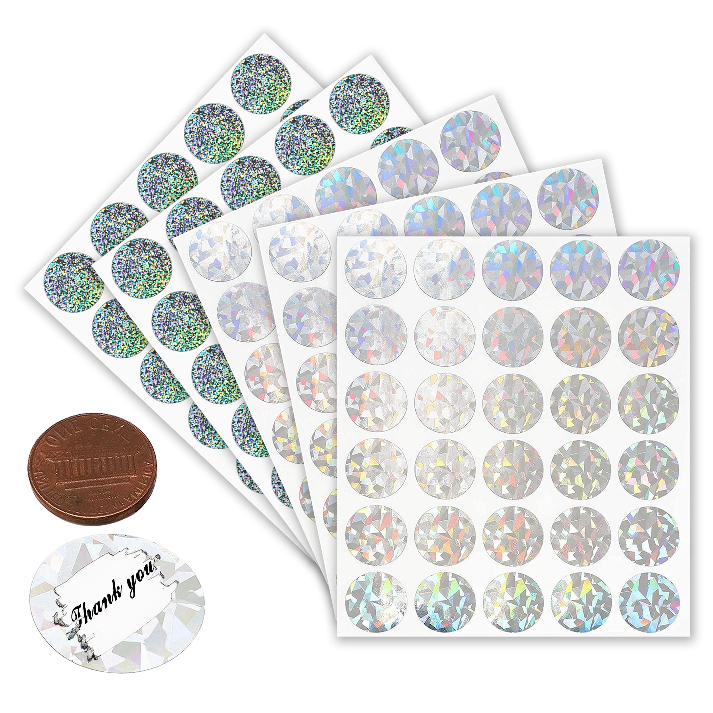 150 Pcs Scratch Off Stickers, Self Adhesive Round Scratch Off Label ...