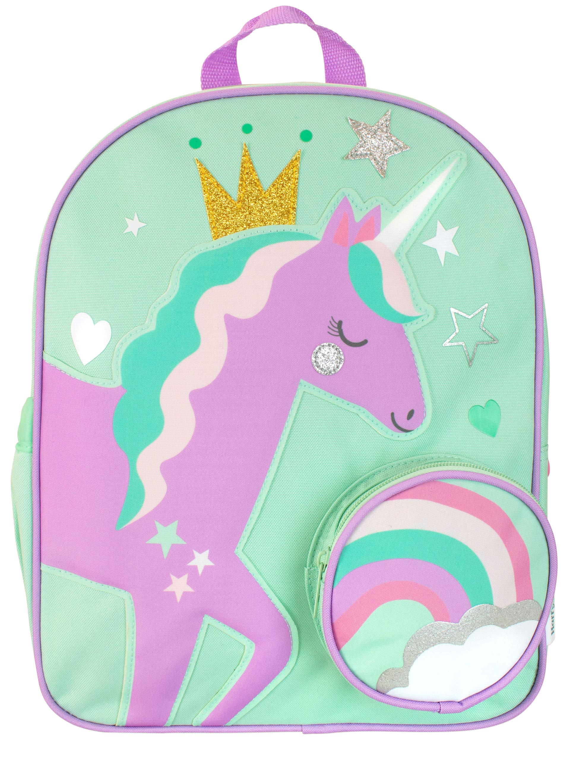 Amazon.com | Harry Bear Kids Backpack Princess Unicorn Green | Kids ...