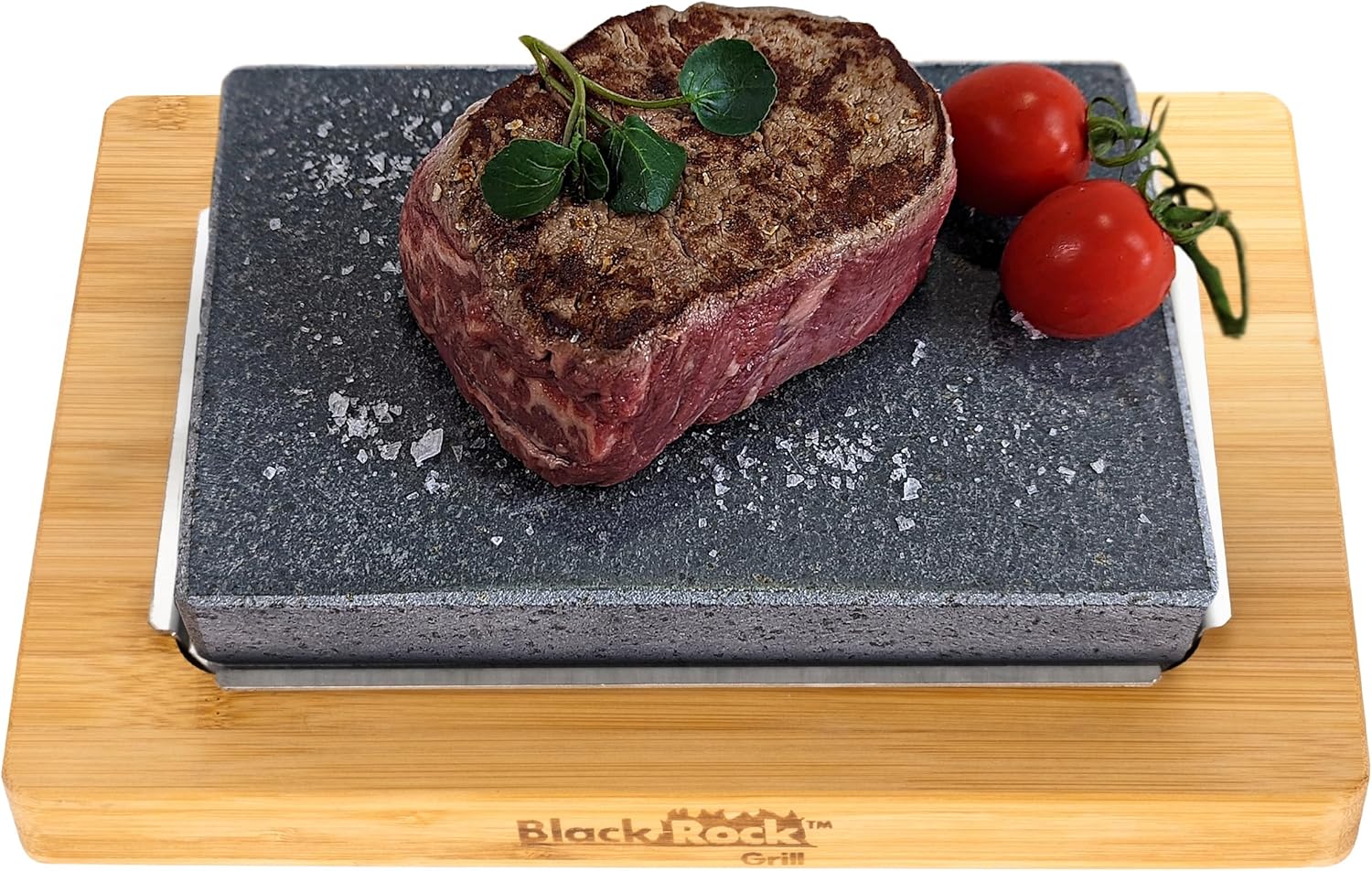 Black Rock Grill Hot Stone Cooking Set - Restaurant-Grade Lava Stone ...