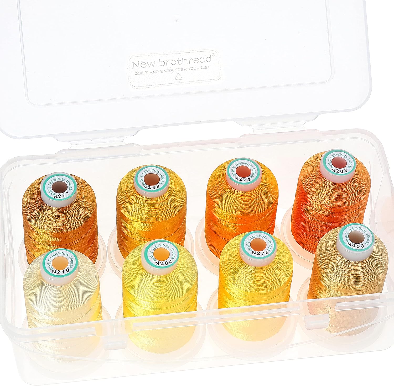 Amazon.com: New brothread - 20 Options - 8 Snap Spools of 1000m Each ...