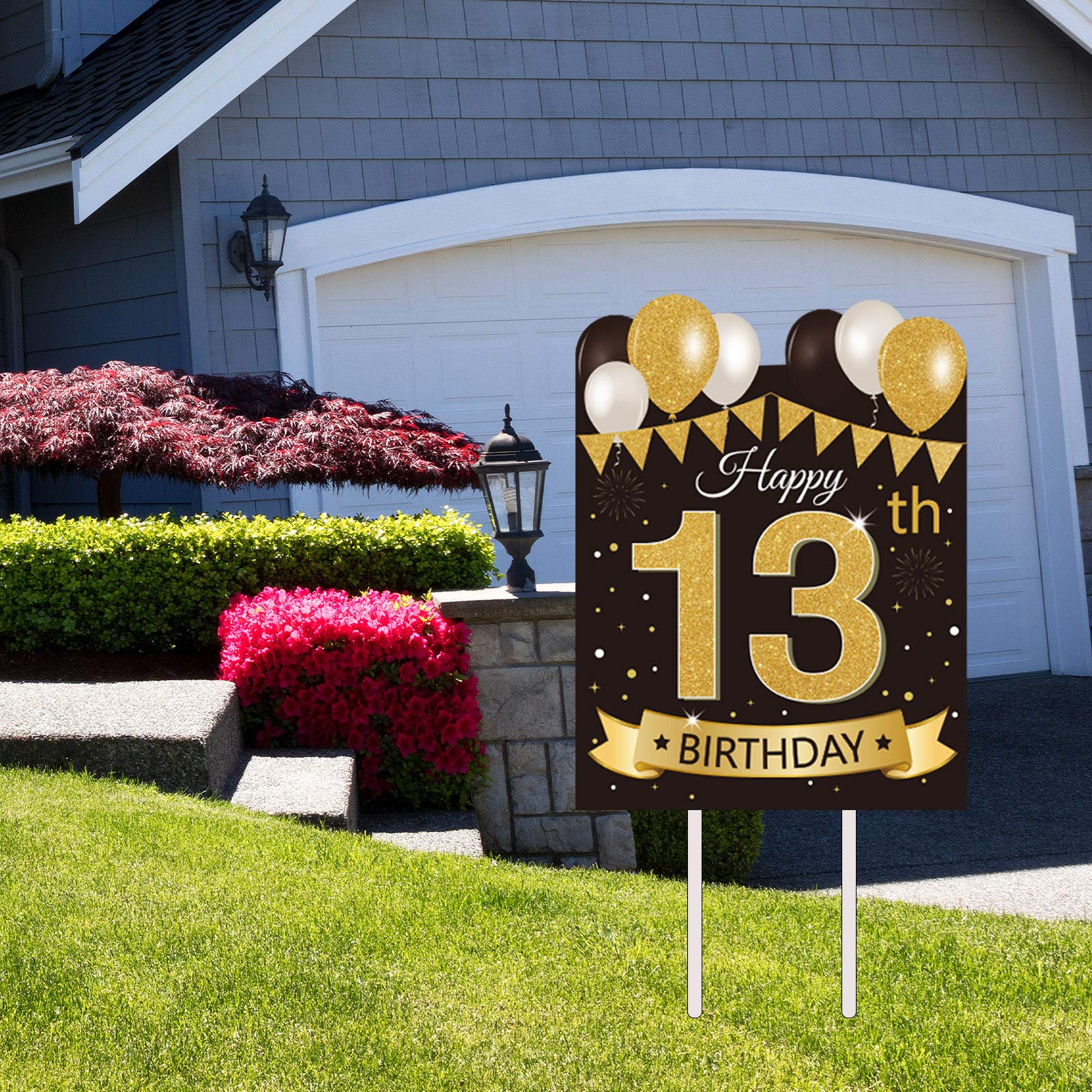 Happy 13th Birthday Signs 13th Birthday Backdrop Banner Official