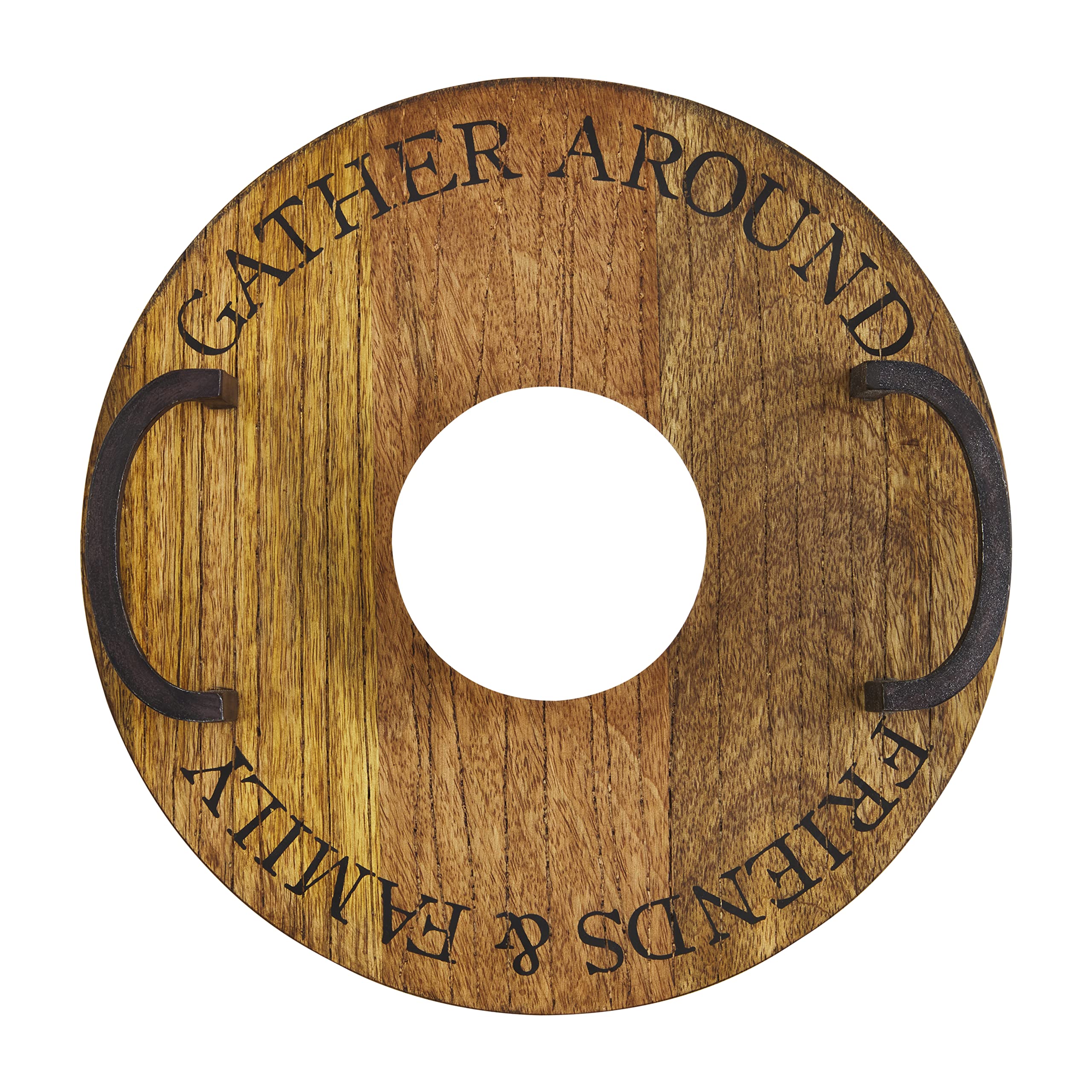 Amazon.com: Mud Pie Two Sided Wood Riser, board 2" x 12" dia | ramekin ...