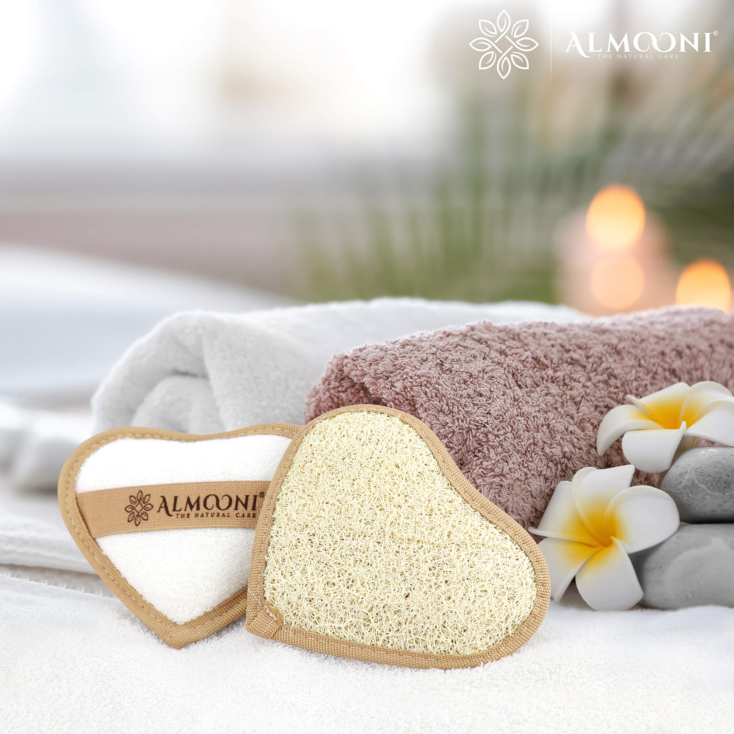 Buy Premium Exfoliating Heart Shaped Loofah Pad Body Scrubber Made with ...