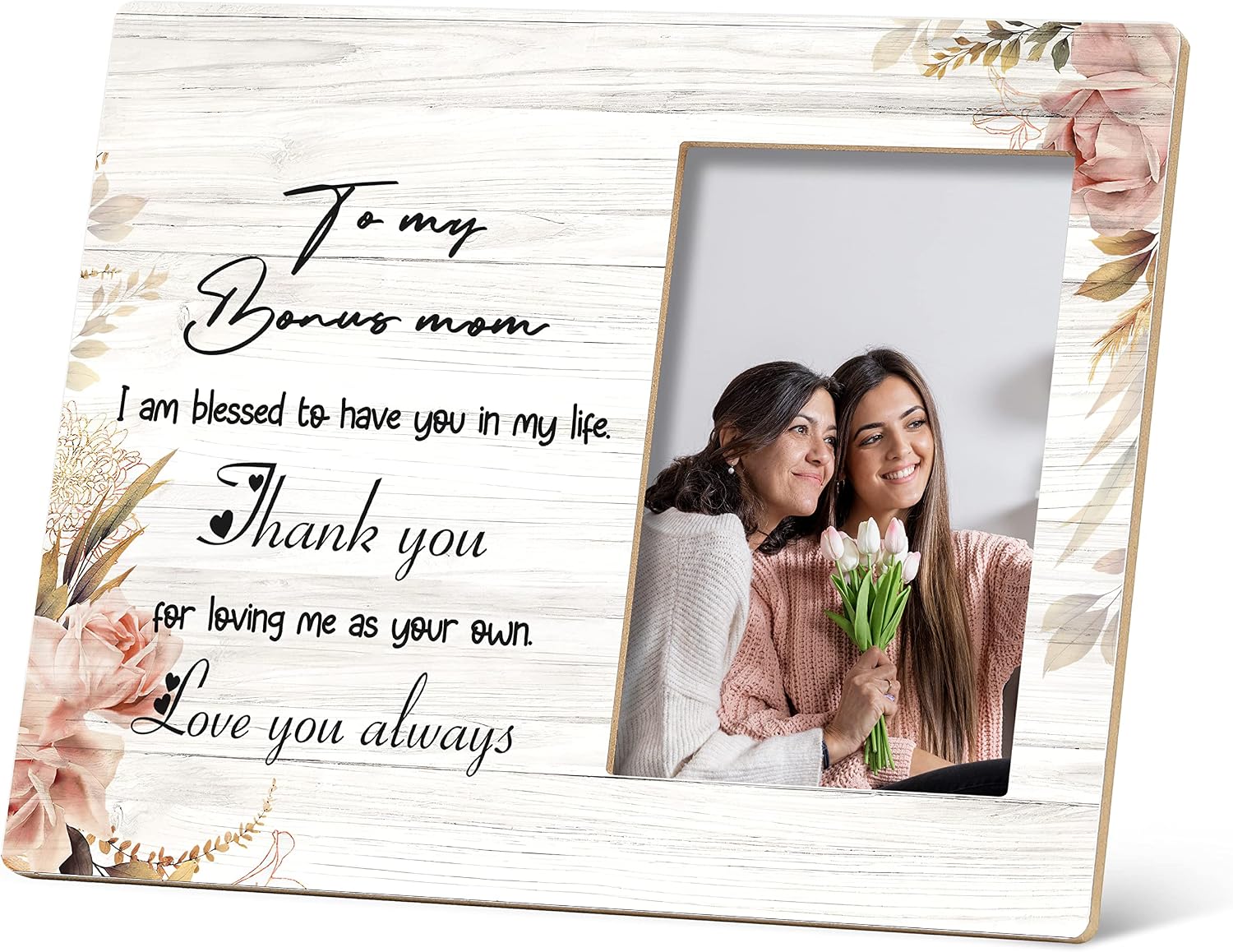 Amazon.com - SRADMO To My Bonus Mom Floral Picture Frame,Bonus Mom Step ...
