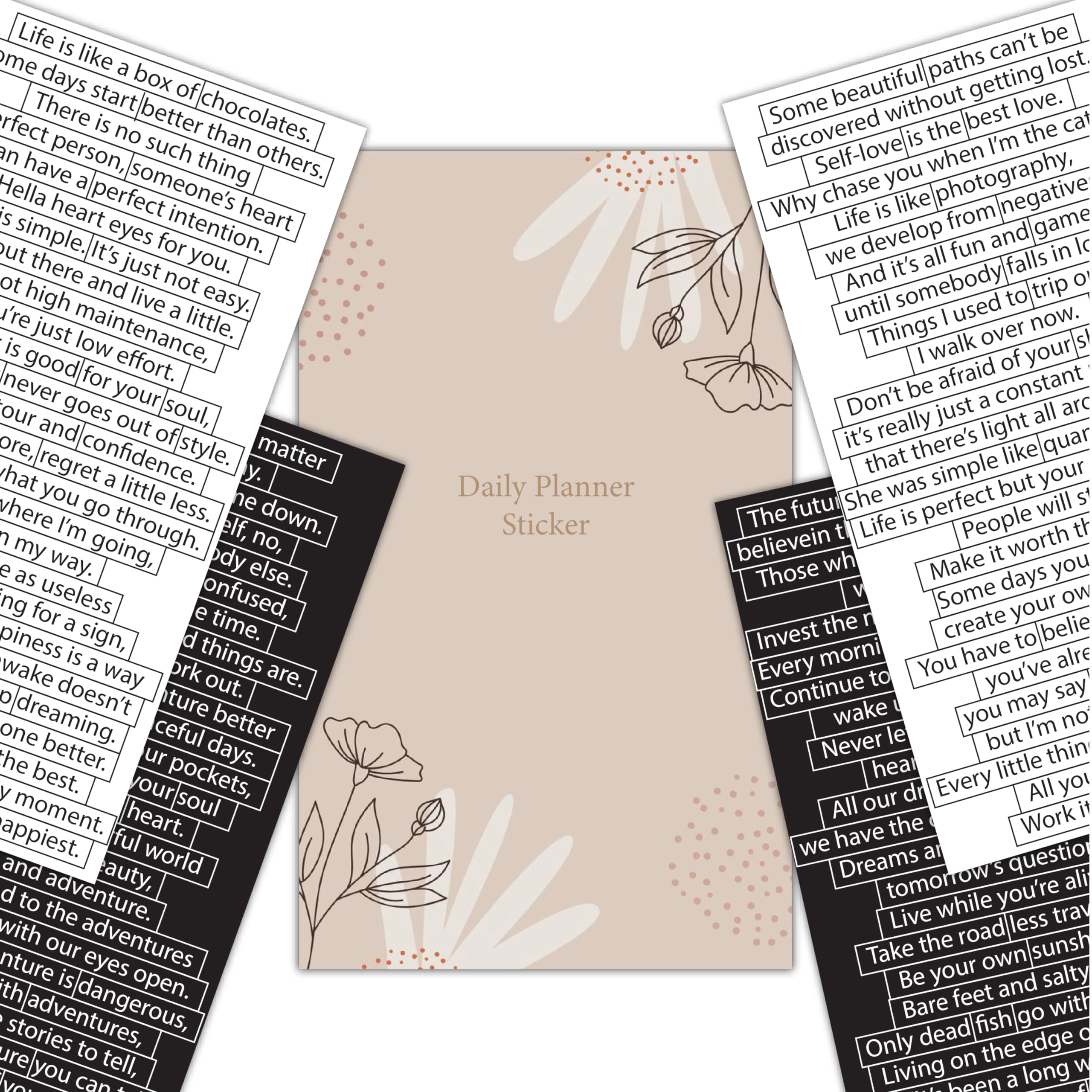 4 PCs Motivational Quotes Scrapbook Stickers for journals Daily Planner ...