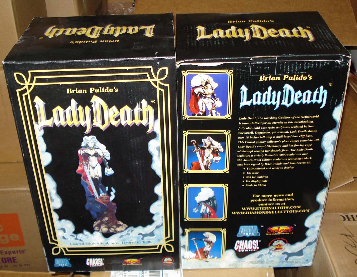 Amazon.com: CHAOS LADY DEATH 18" RESIN STATUE : Home & Kitchen