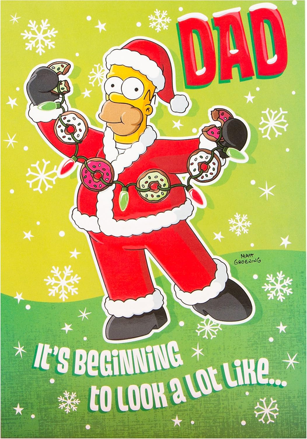 Hallmark The Simpsons Christmas Card to Dad 'Homer' - Medium : Amazon ...