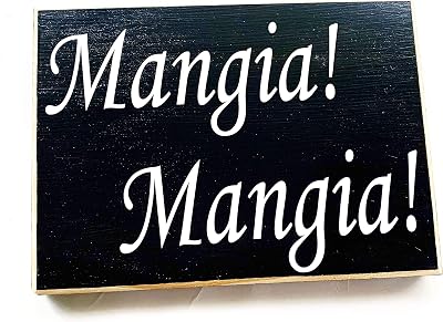 Amazon.com: Mangia, Mangia Metal Sign, Italian, Country Decor, Kitchen ...