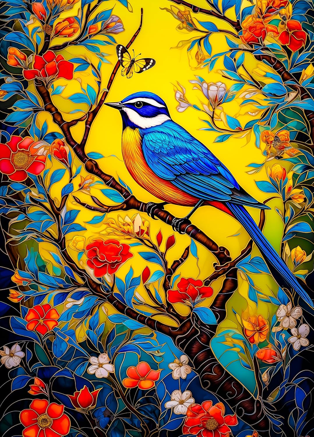 Amazon.com: Bgraamiens Puzzle-Stained Glass Bird Puzzles for Adults ...