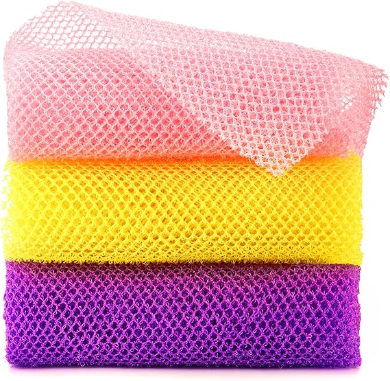 Amazon.com: 3 Pieces African Bath Sponge African Net Long Net Bath ...