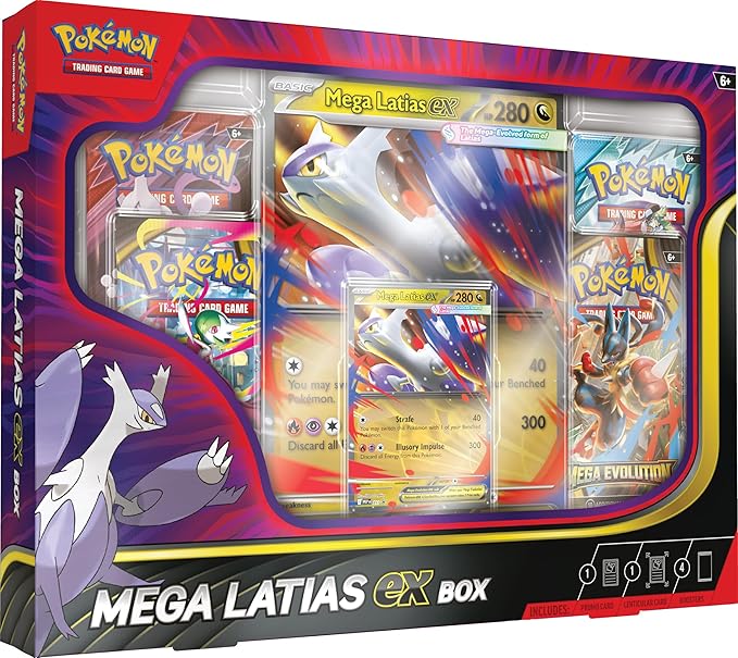 Pokémon TCG: Mega Latias ex Box (1 foil promo card, 1 oversize ...