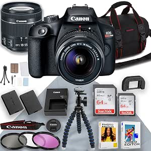 Amazon.com : Canon EOS Rebel T100 DSLR Camera w/Canon EF-S 18-55mm Lens ...