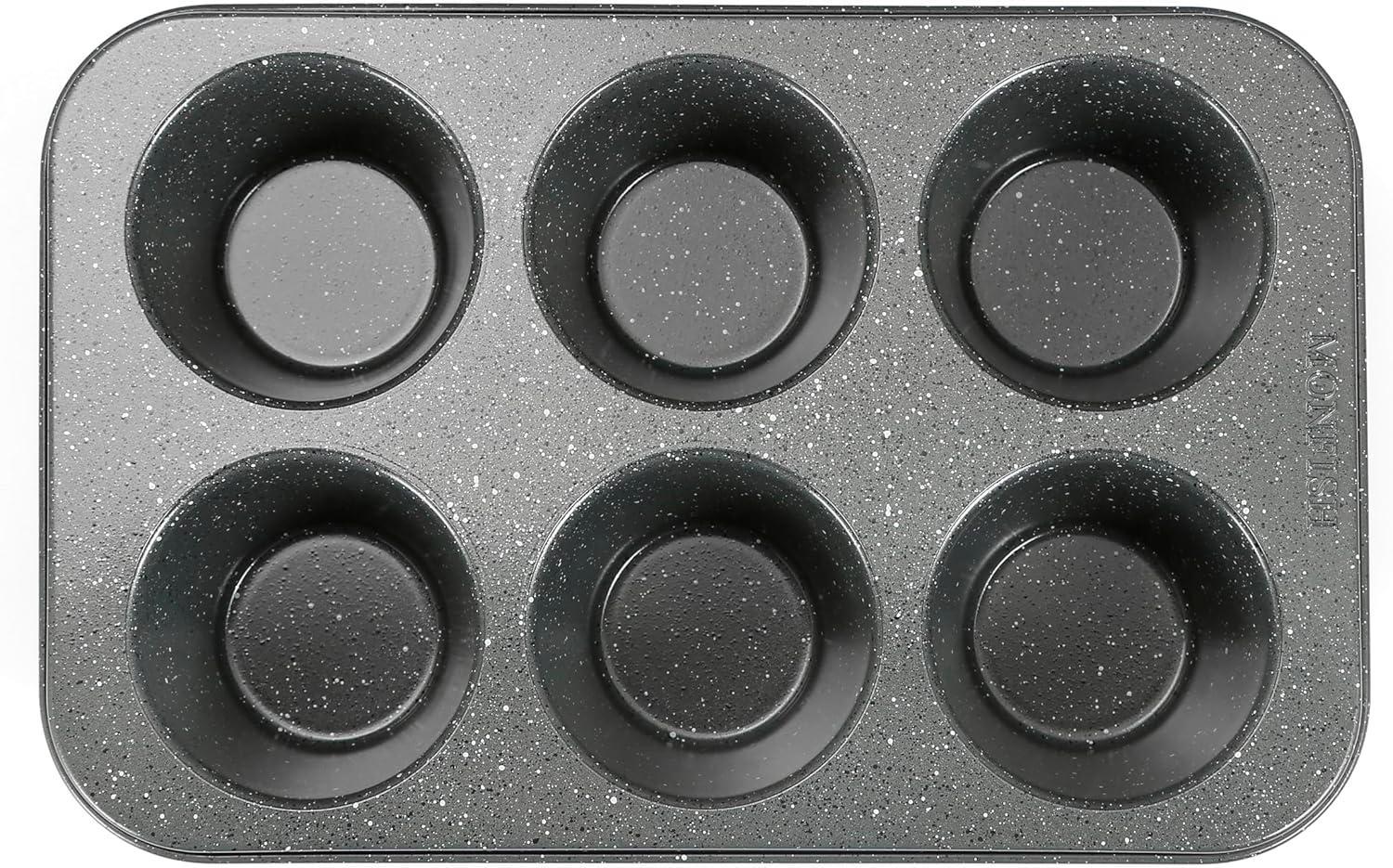 Amazon.com: Monfish large muffin pan Jumbo Cupcake tin grey stone ...