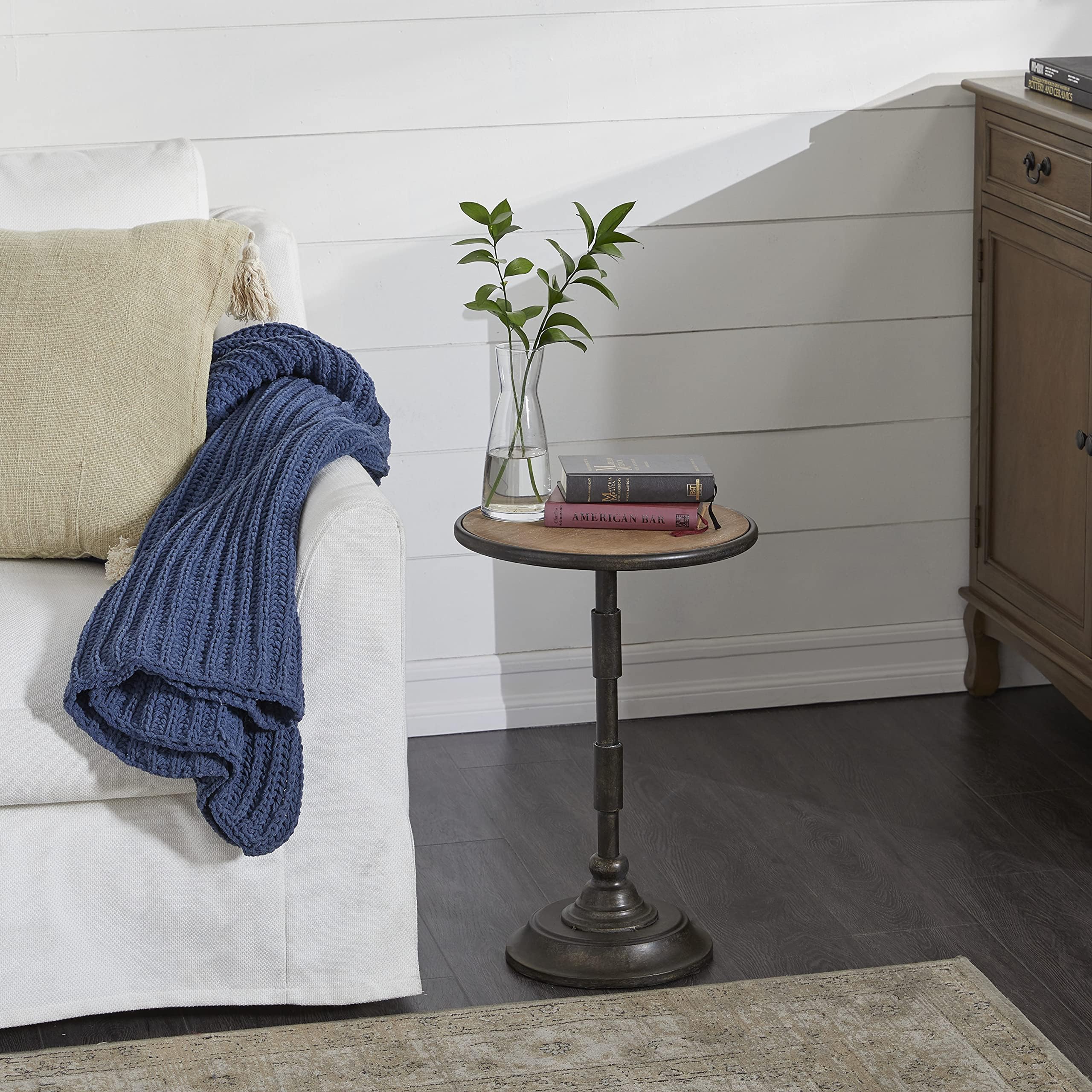 Amazon.com - The Lakeside Collection Metal Vintage Table - Farmhouse ...