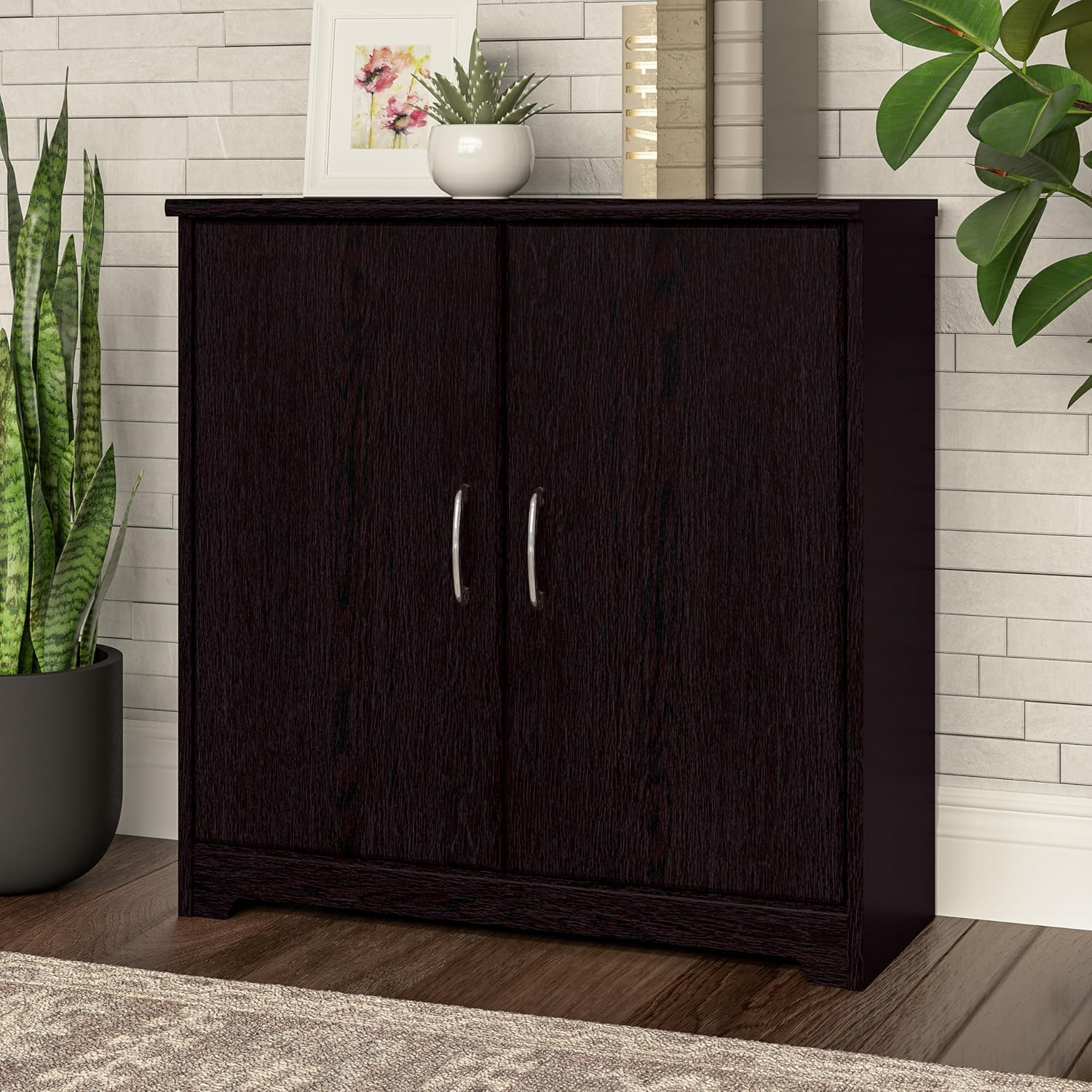Amazon.com: Bush Furniture Cabot Small Storage Cabinet with Doors in ...