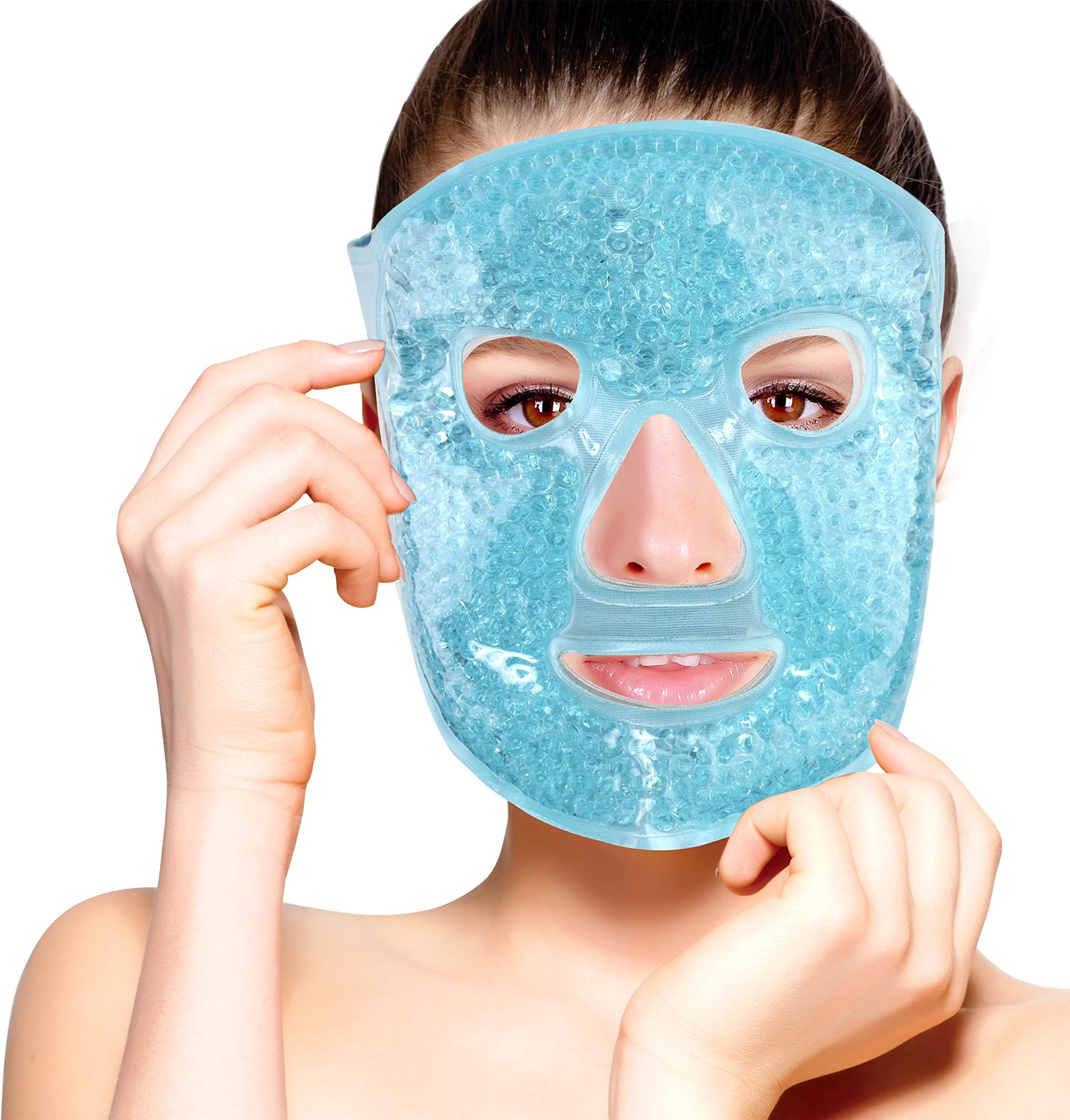 Amazon.com: Hot and Cold Therapy Gel Bead Full Facial Mask by FOMI Care ...