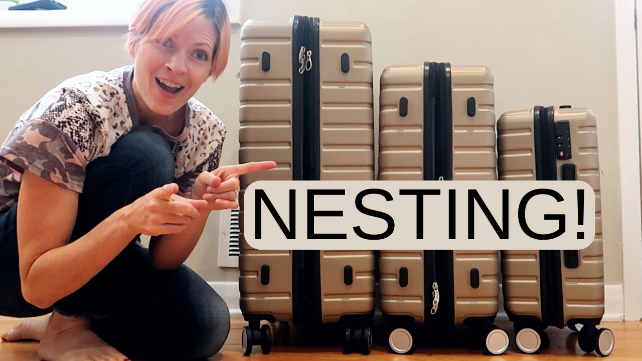 Watch Gorgeous NESTING luggage, quiet 360 spin wheels, TSA locks! on ...