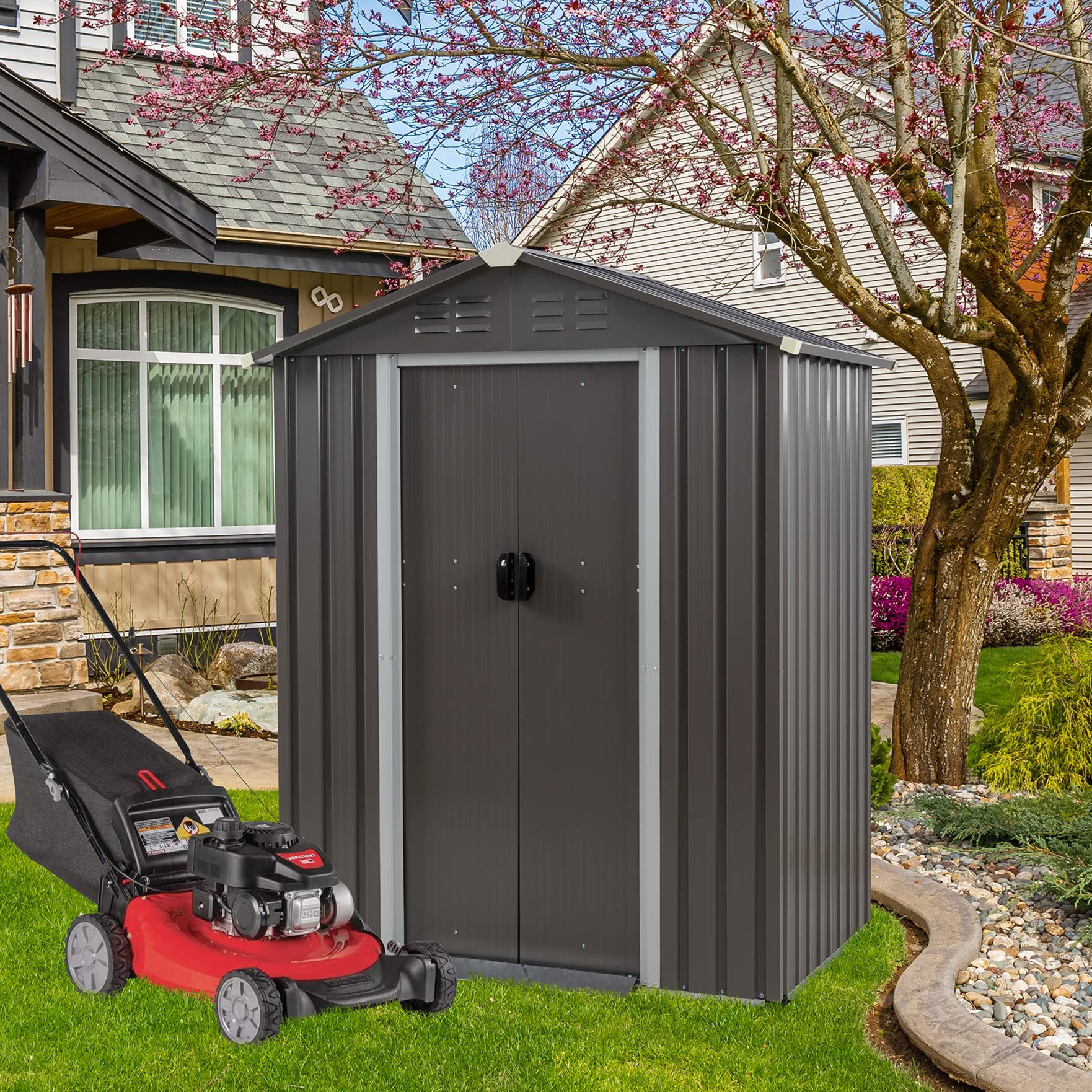 (Similarly)Vongrasig 5 x 3 x 6 FT Outdoor Storage Shed Clearance with ...