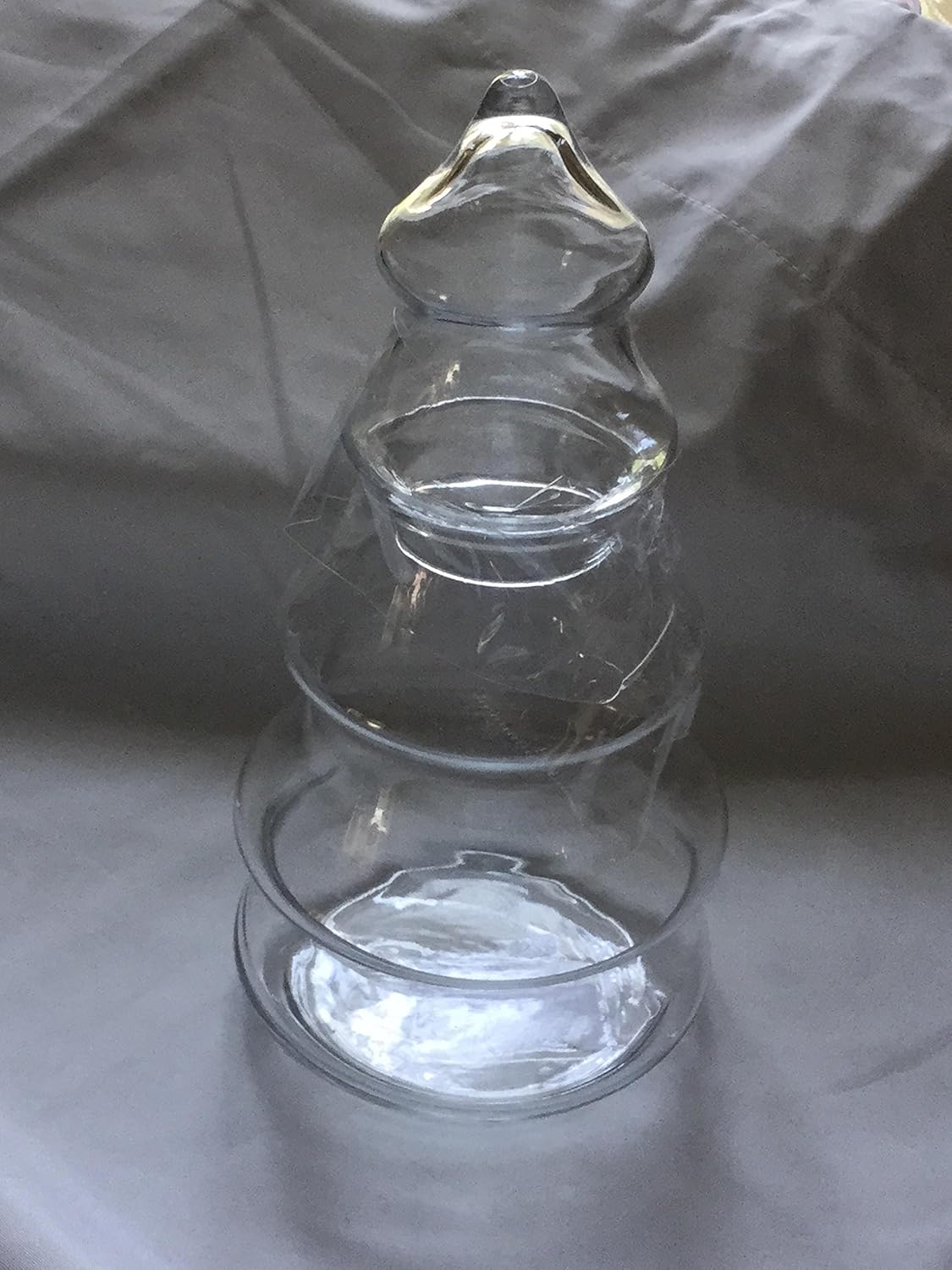 Amazon.com | Glass 8 1/4" Tall Christmas Tree Candy Dish: Candy Servers