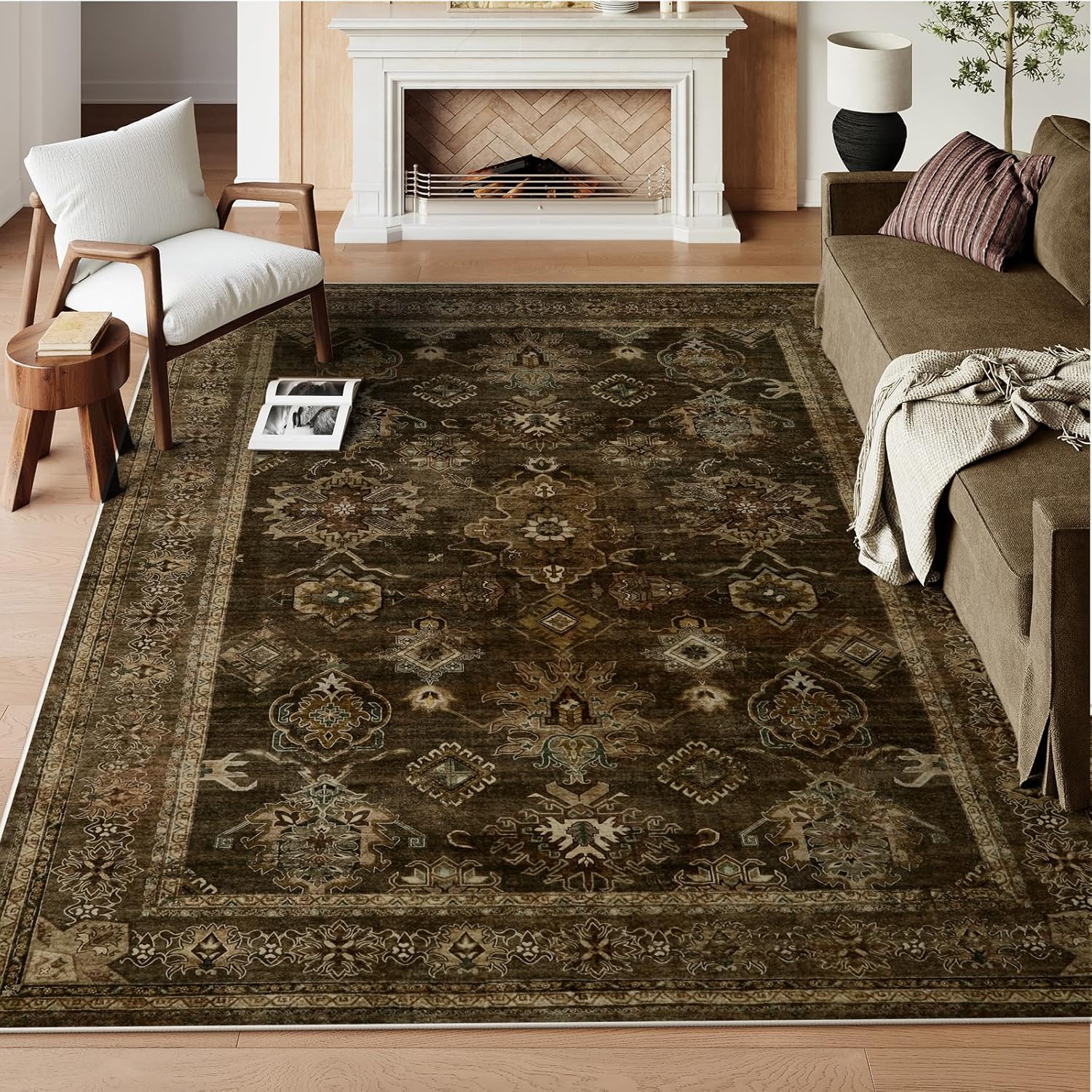 Amazon.com: Morebes Oriental 8x10 Area Rugs for Living Room, Washable ...