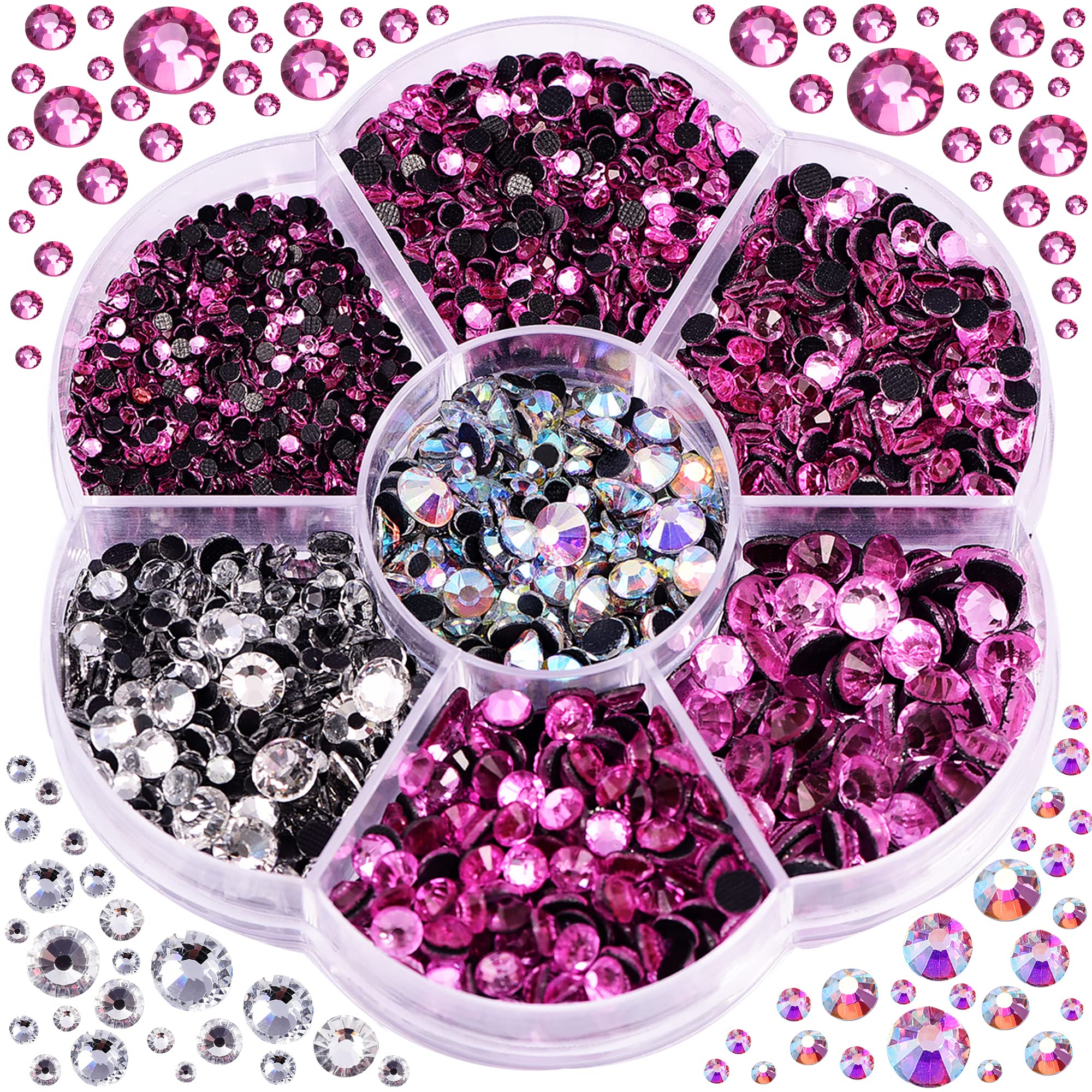 Amazon.com: Blinginbox 3000pcs Hotfix Rhinestones, Crystal Hotfix ...