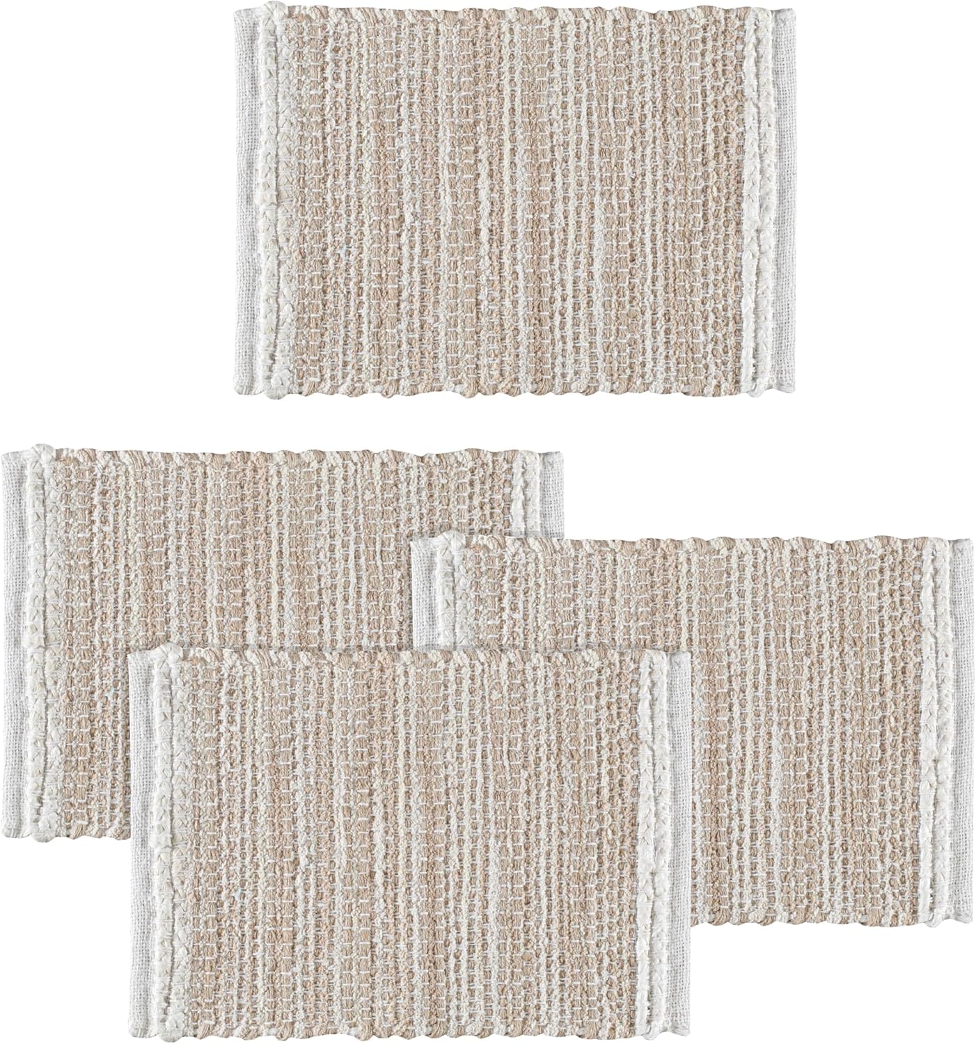 Amazon.com: Hausattire Woven Table Placemats Set of 4 - Natural, Jute ...