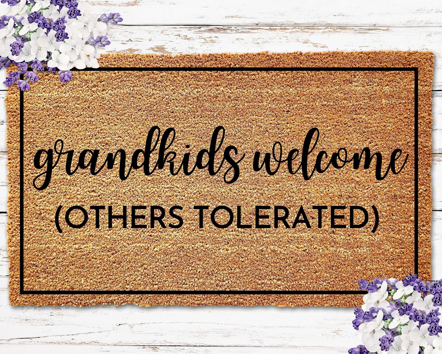 Amazon.com: Grandkids Welcome Others Tolerated Doormat for Grandparents ...