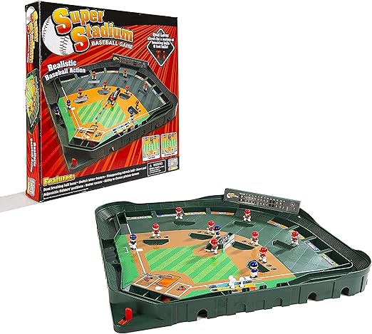 Amazon.com: Game Zone Super Stadium Baseball Game - Realistic Tabletop ...