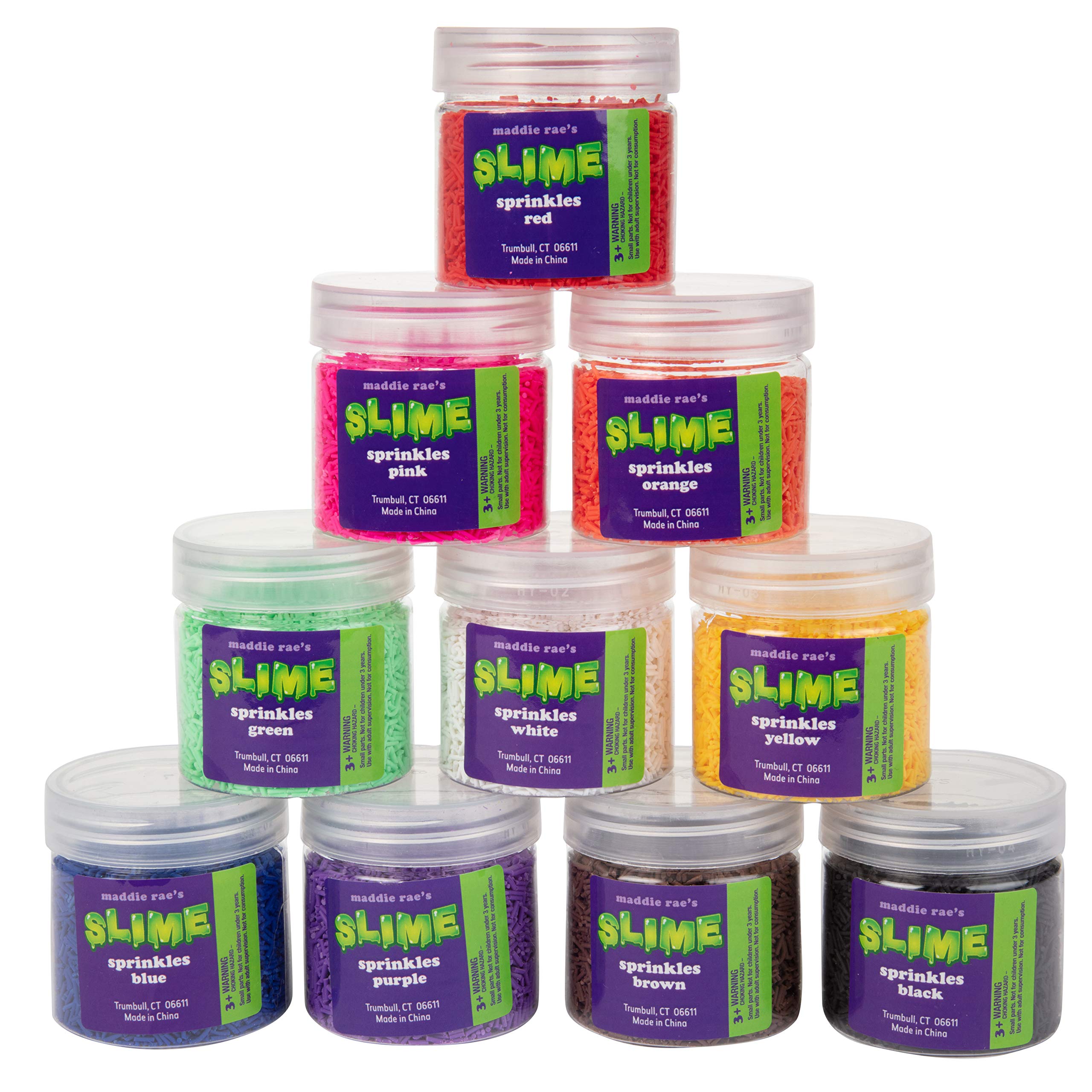Buy SCS Direct Maddie Rae's Colored Slime Sprinkles - 10 Pack of 2oz ...