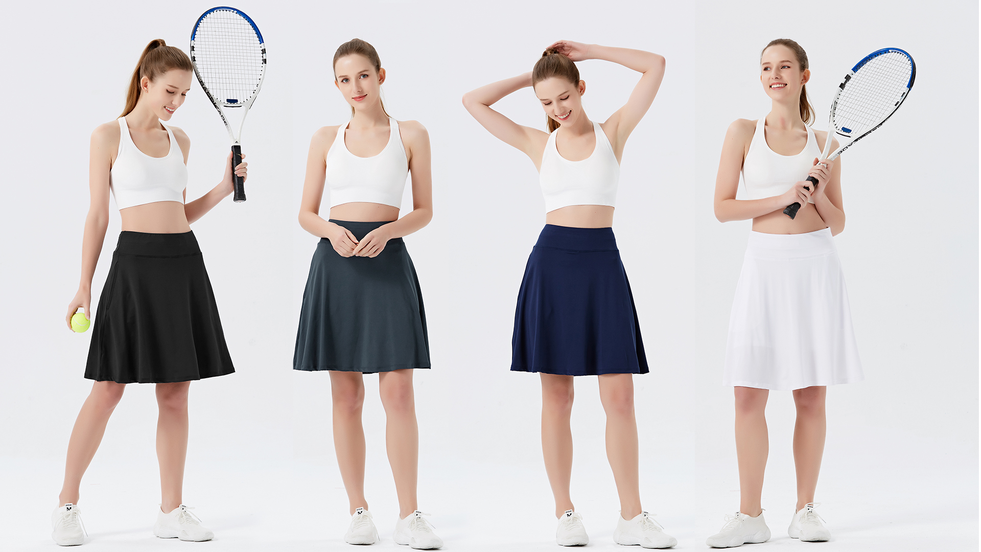 Watch Fespee Women's 20" Knee Length Skorts Skirts Tennis Golf on ...