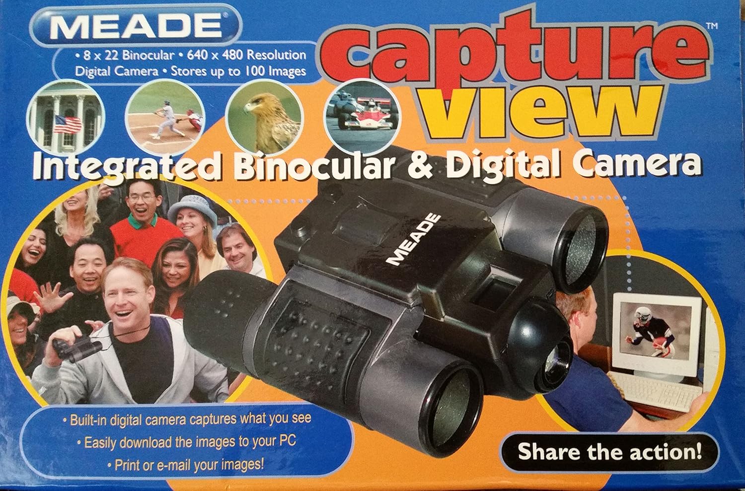 Amazon.com : Meade CaptureView 8x22 Digital Camera Binocular (Compact ...