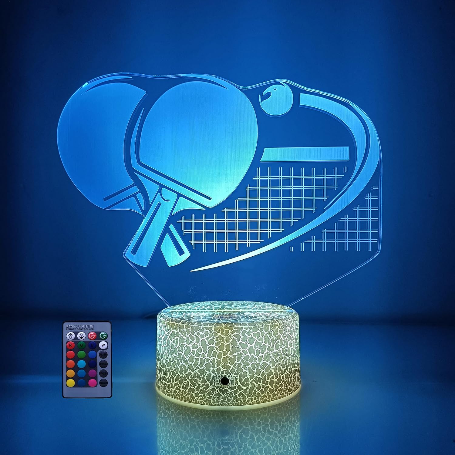 Amazon.com: HPBN8 Ltd Optical Illusion 3D Ping Pong Paddle Night Light ...