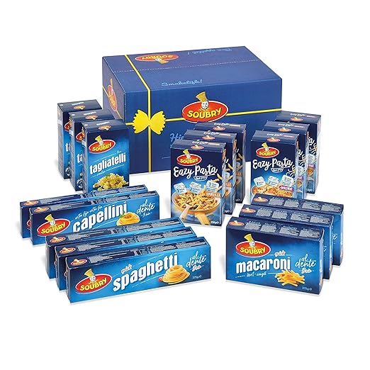 SOUBRY Genuss Pasta Box (5,25kg), Nudel Großpackung im MultiPack mit 6 ...