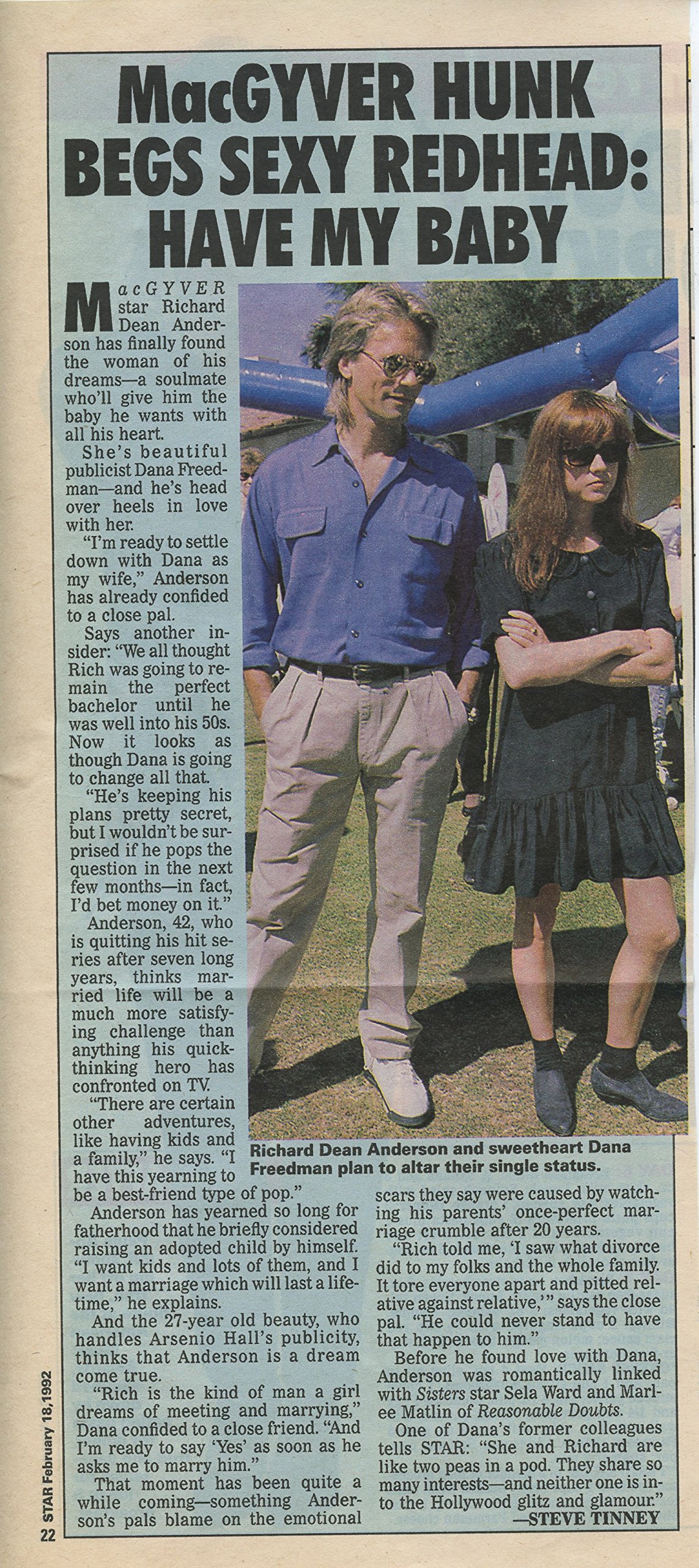 Richard Dean Anderson Family