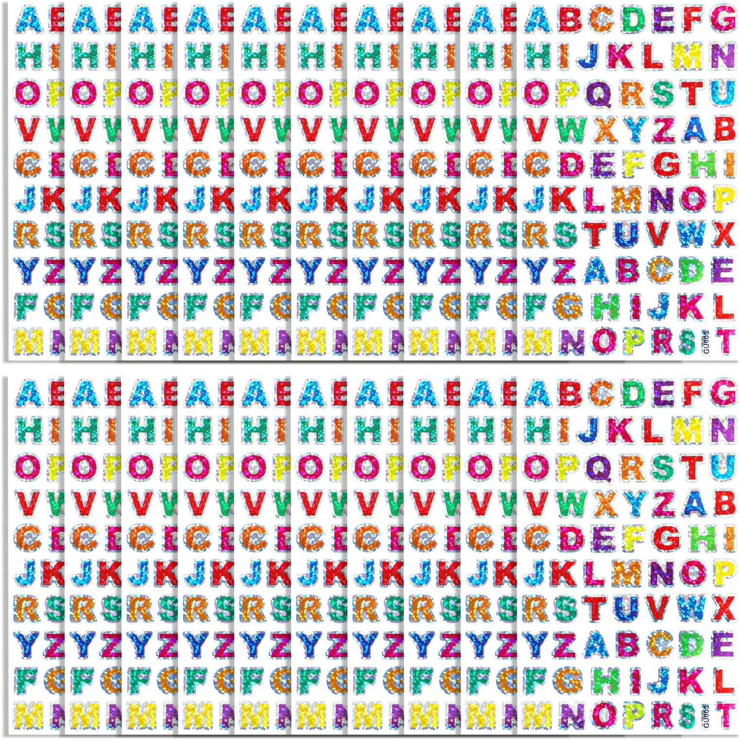 Sticky Letters for Crafts - 408 Alphabet Stickers, Kids Self Adhesive ...