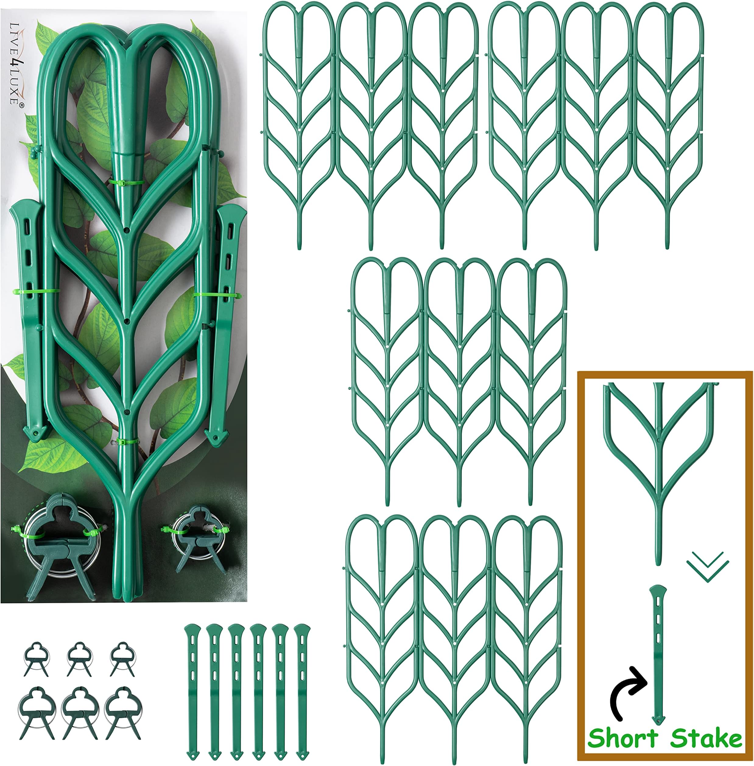 Amazon.com : ADDSERK Plant Supports - (Pack of 6) Plant Support Stake ...