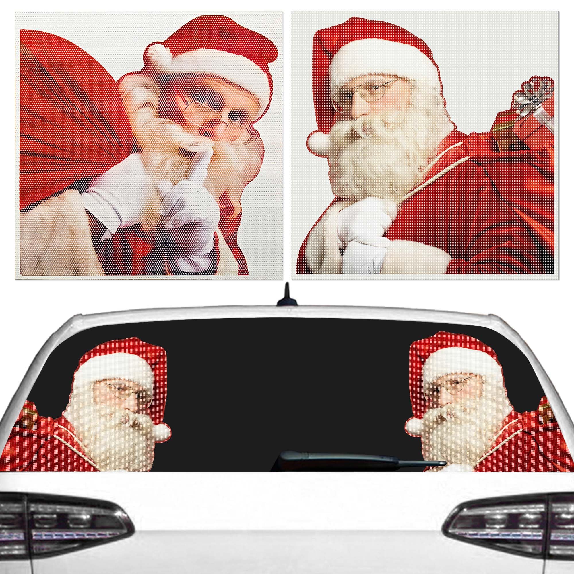Amazon.com - codree 4 Pcs Christmas Car Rear Window Stickers- 15.7 x 15 ...