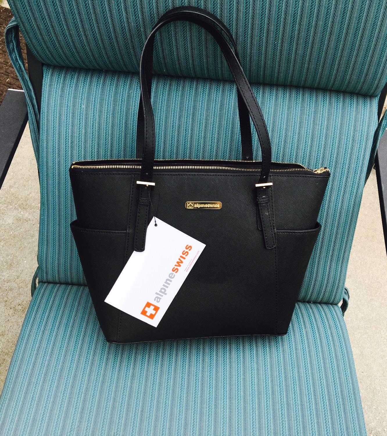 Amazon.com: alpine swiss Women's Ebro Saffiano Tote Bag Shoulder Purse ...