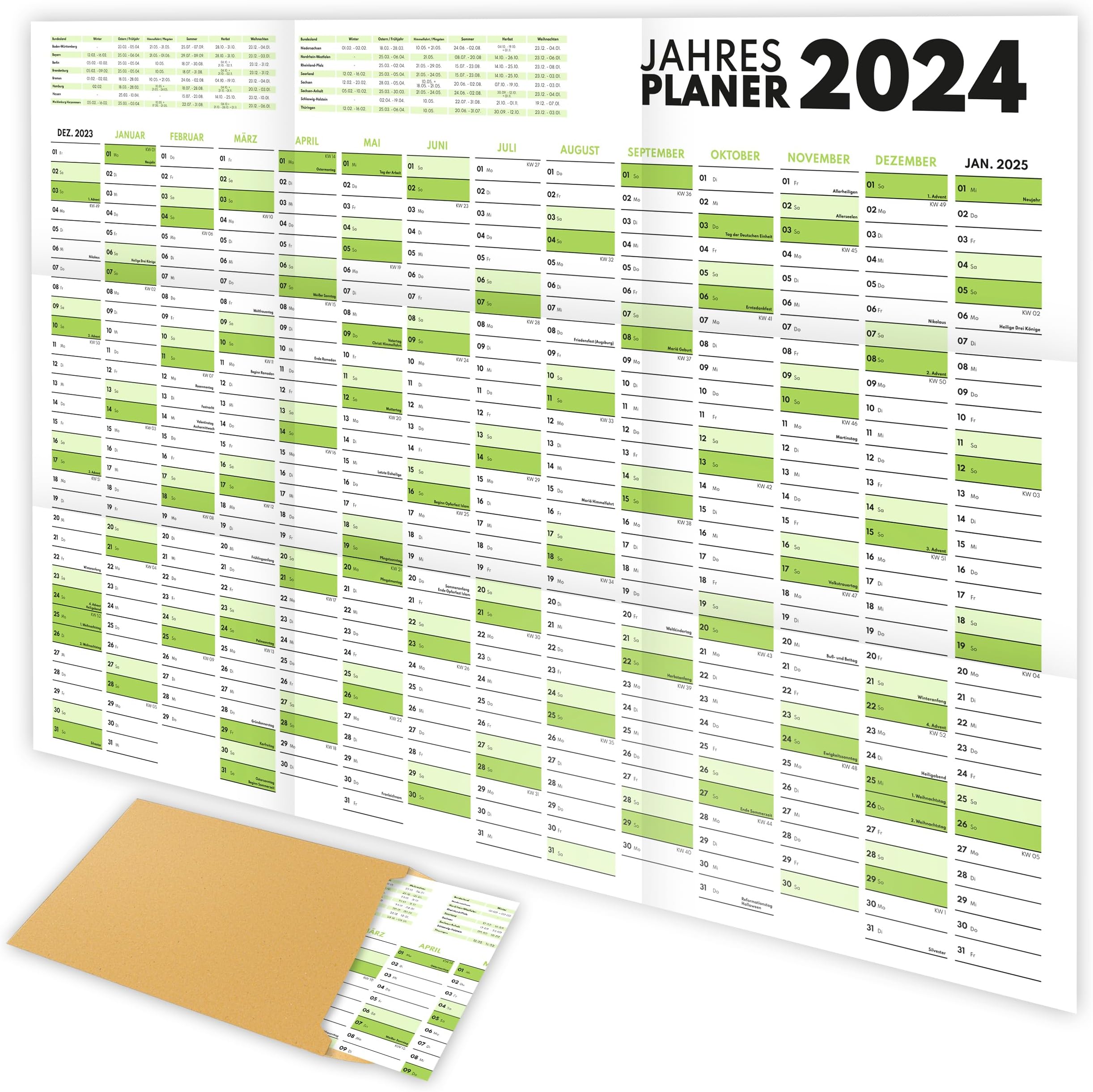 Wandkalender 2023 groß XXL - Kalender 2023 Wandkalender 89x63cm ...